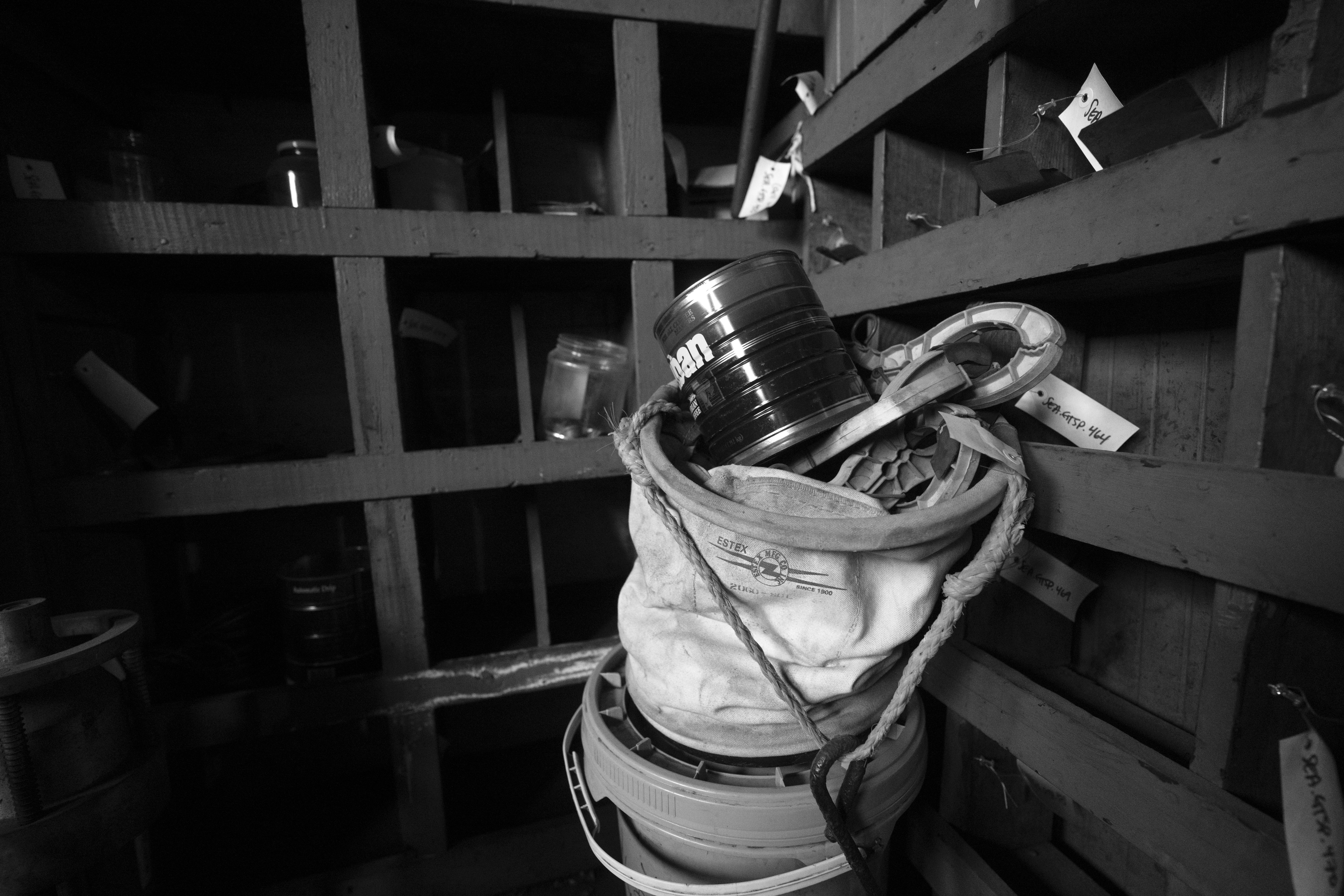 Dusty Cache: A Sack of Rust and Remnants in the Darkness