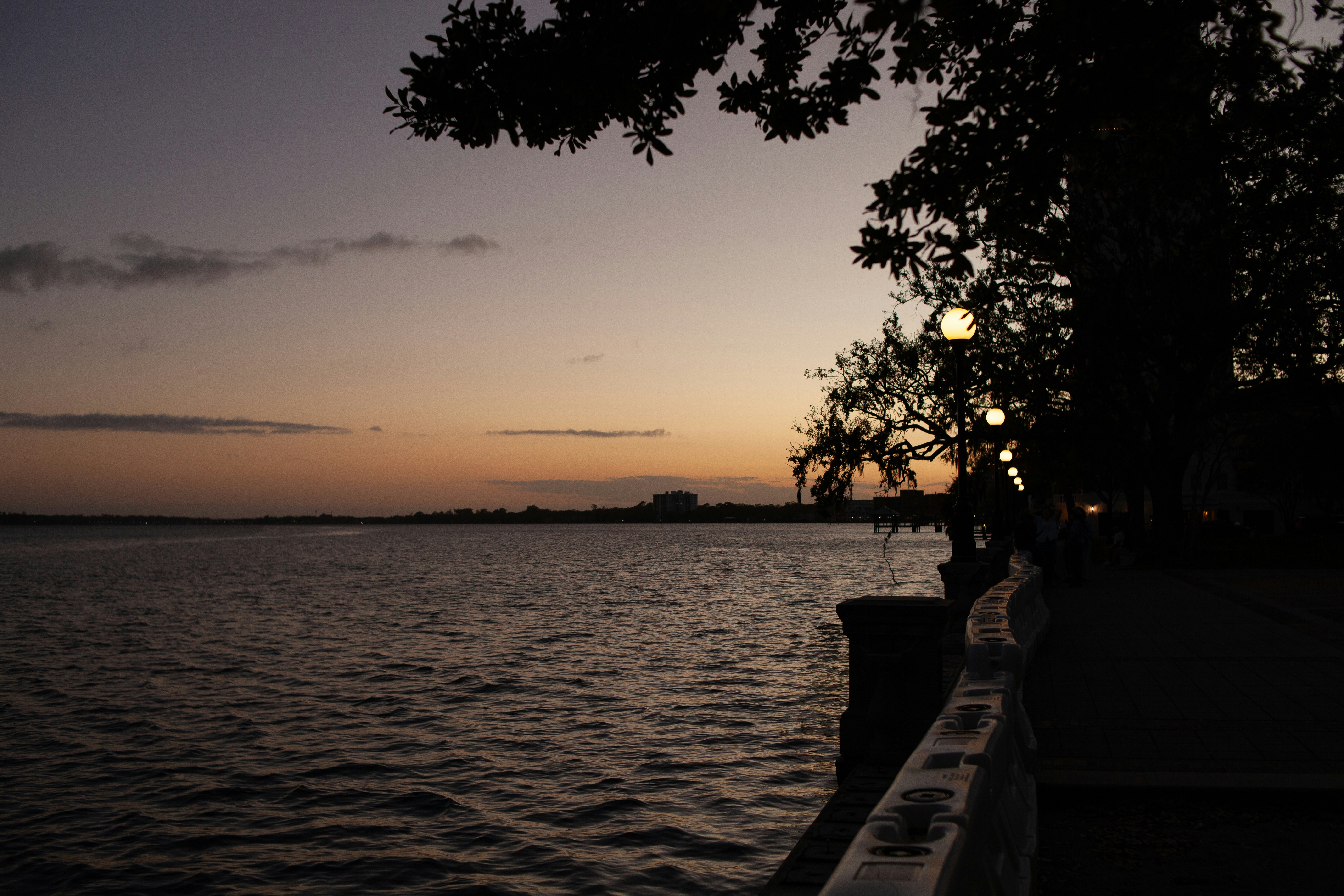 Evening Promenade by the Quiet River