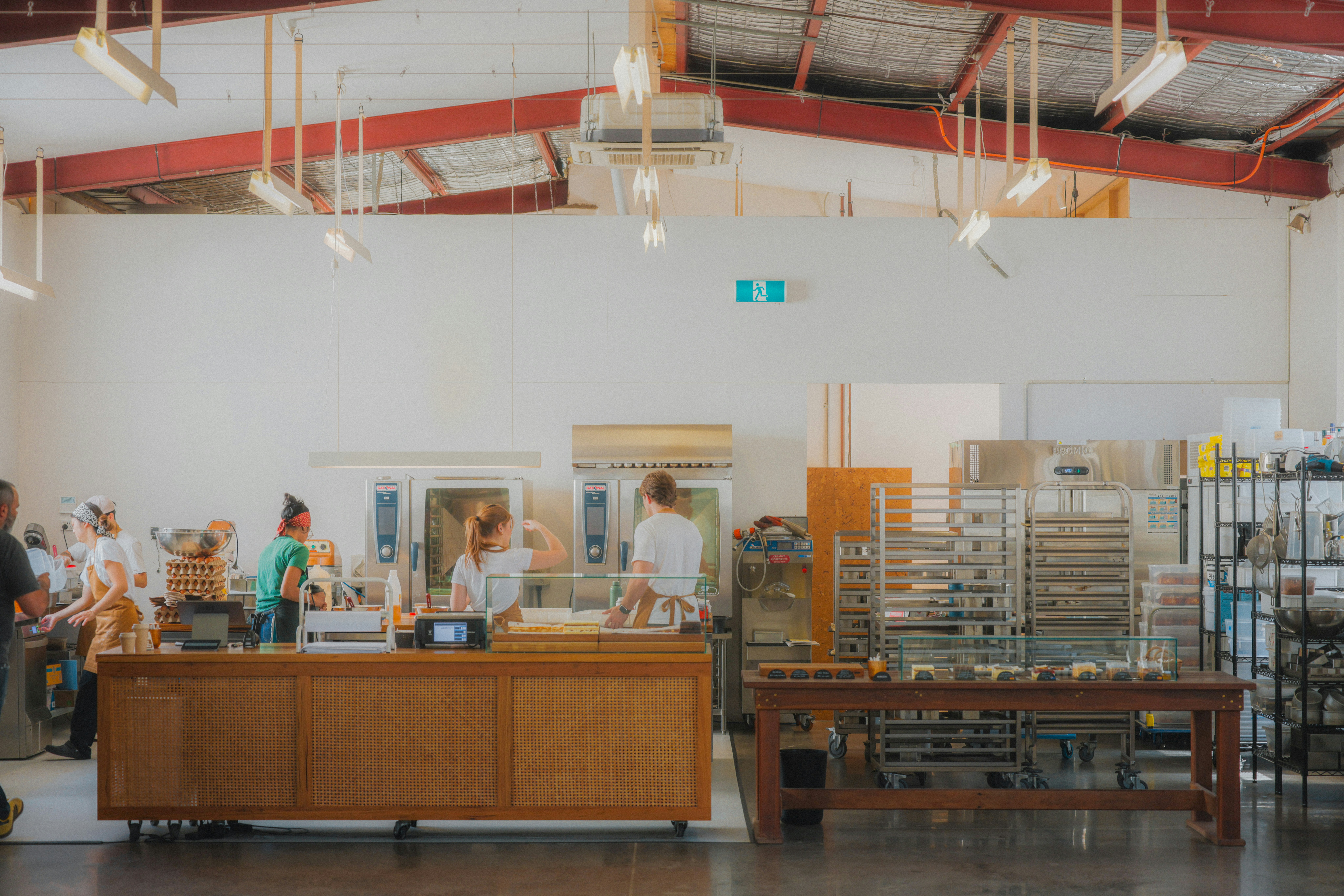 Bakery Counter Beneath Factory Roofs