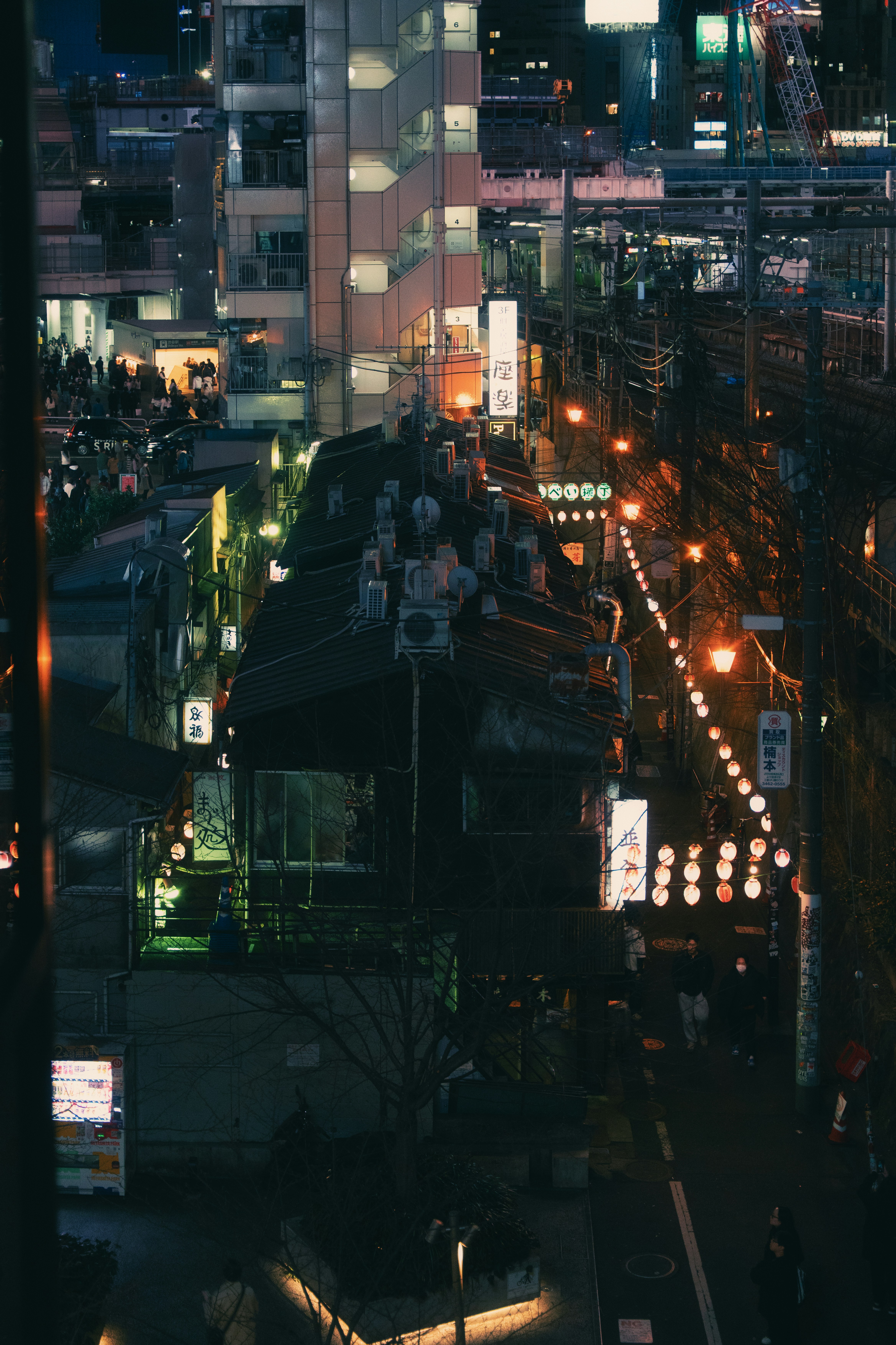 Neon Nightfall in a Quiet Urban Corridor