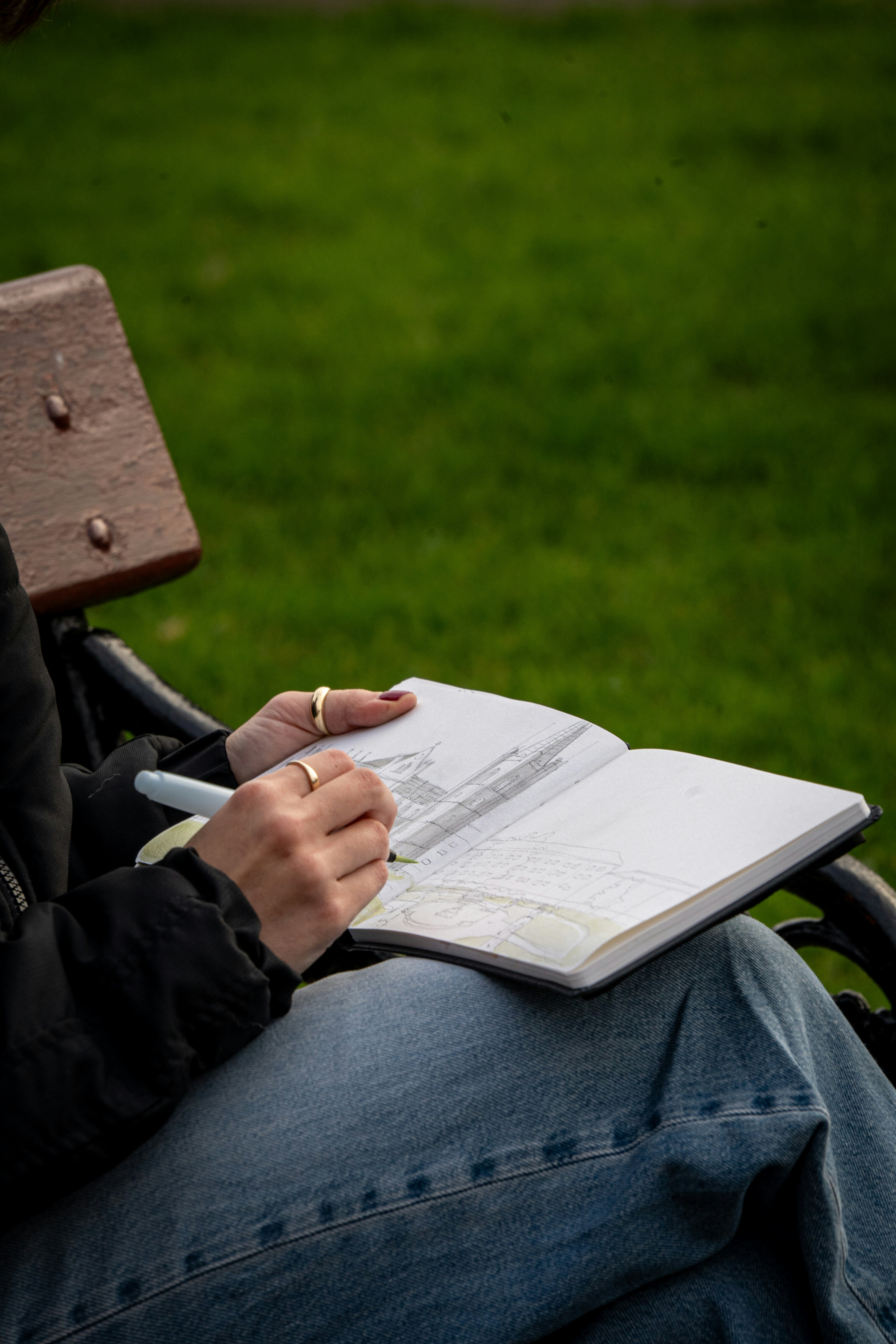 Sketchbook in the Park: Hands at Work on a Quiet Afternoon