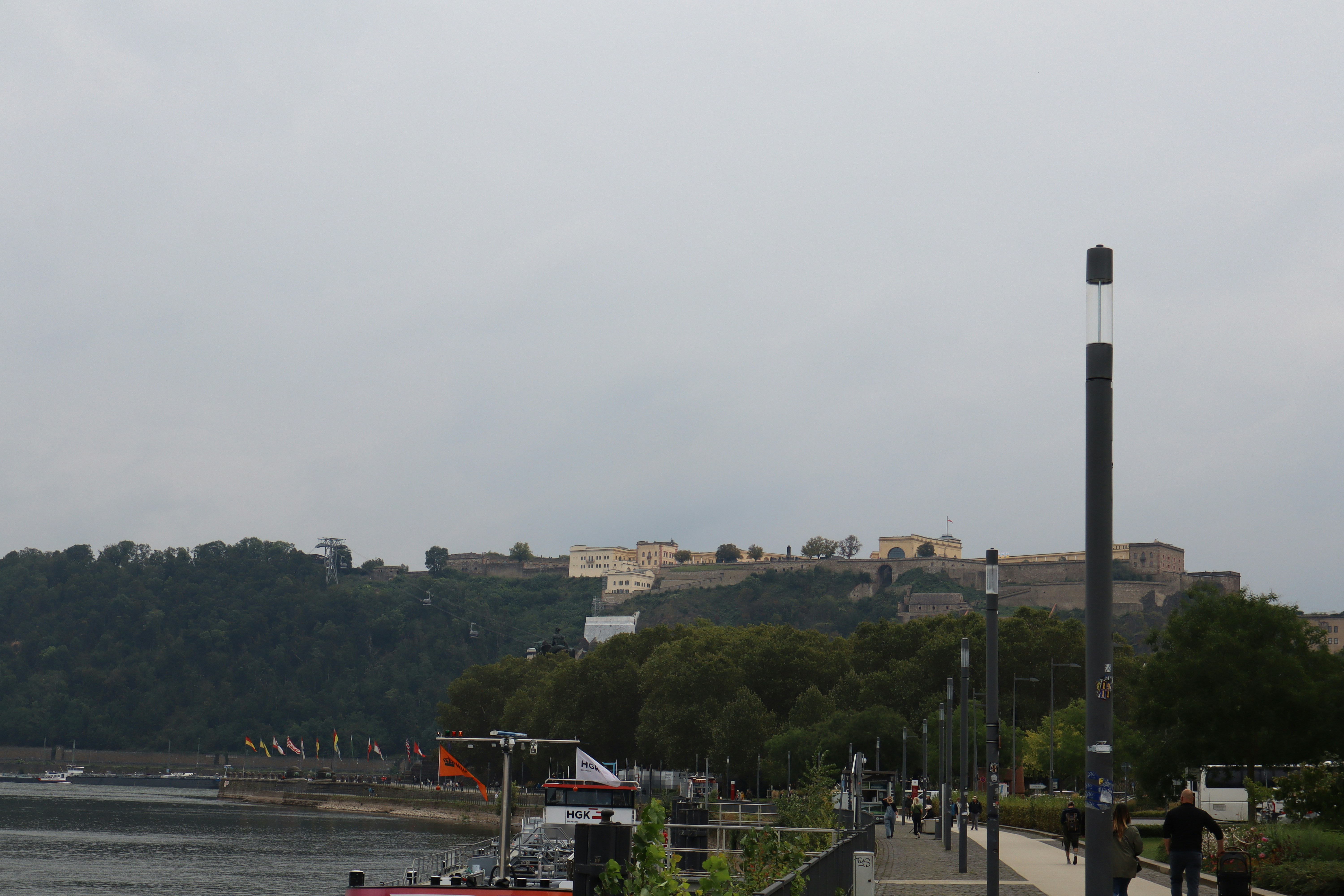 Harbor Promenade Toward the Hilltop Fort