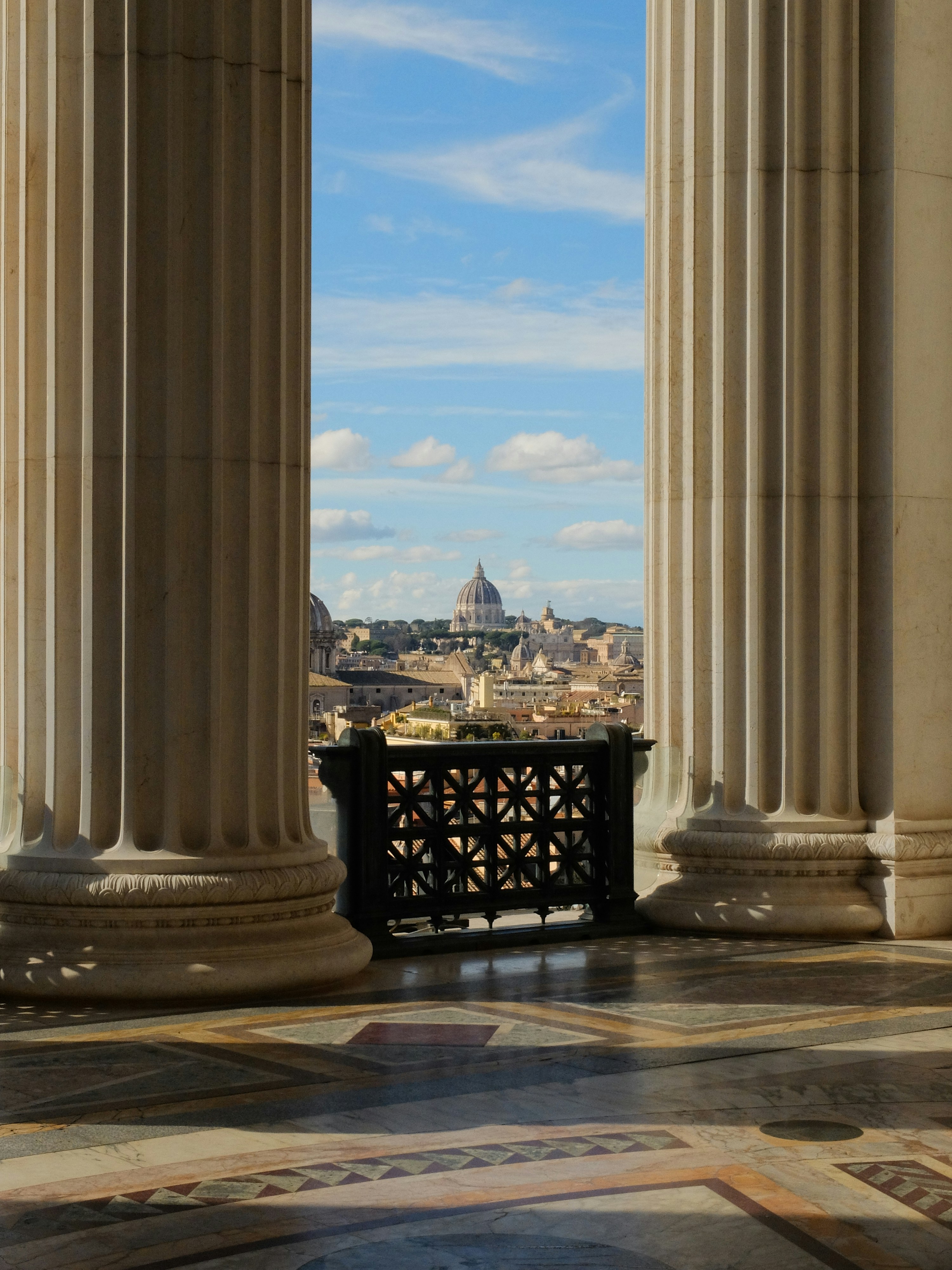 Through the Columns: Florence’s Dome Framed by Classical Angles