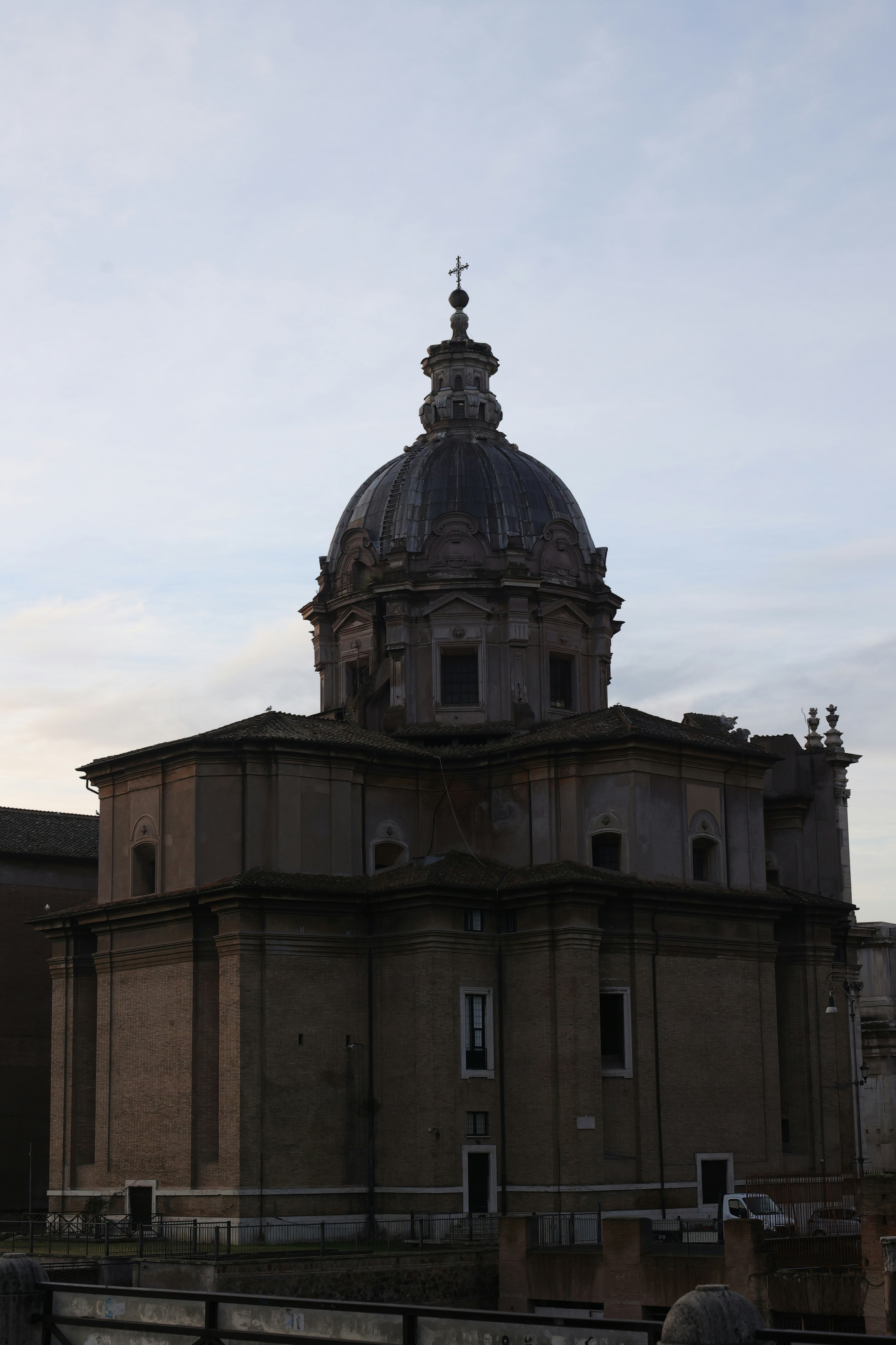 Dome Above the Brick Facade