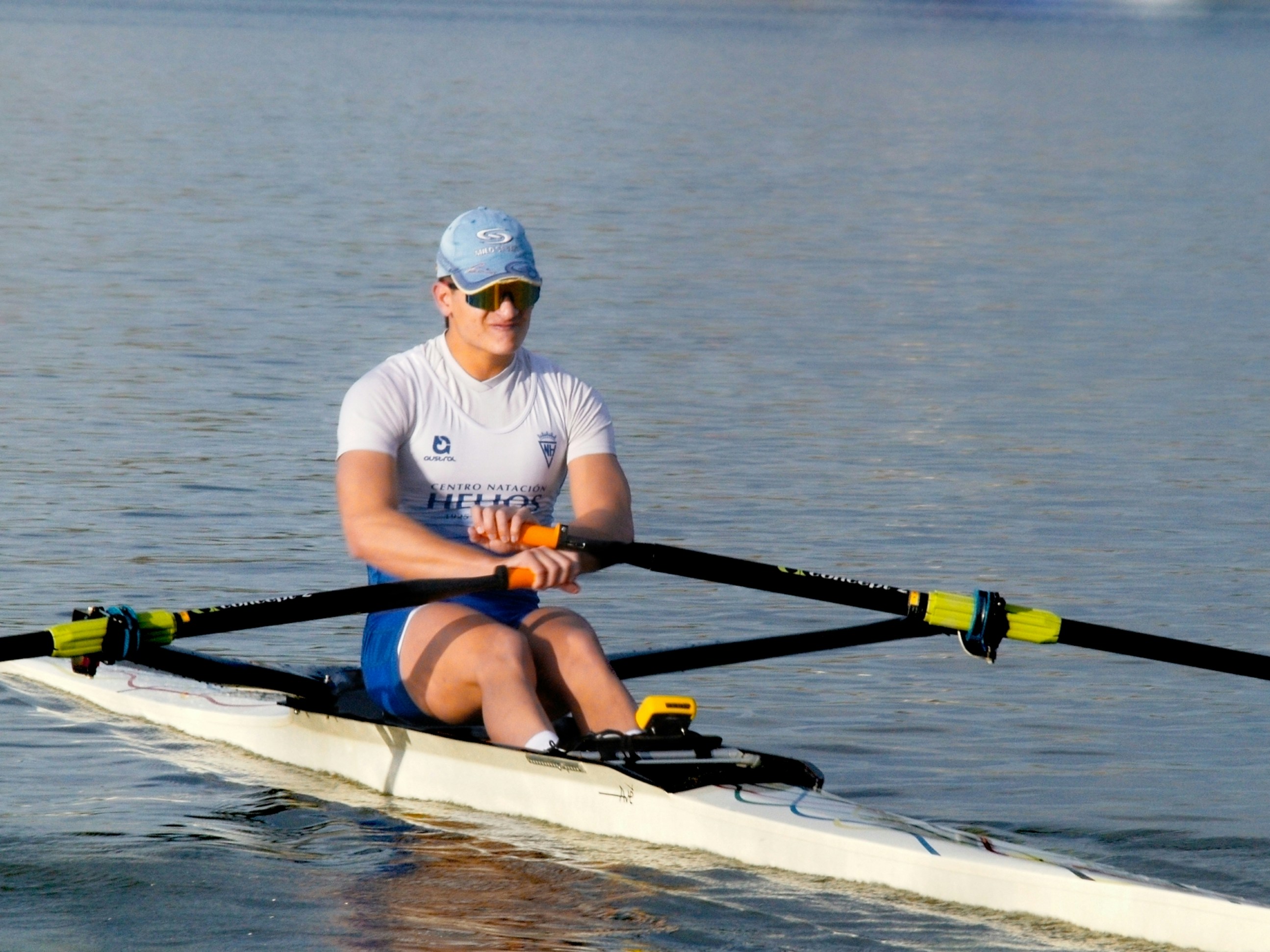 Rowing Focus: Athlete in the Strain of Power