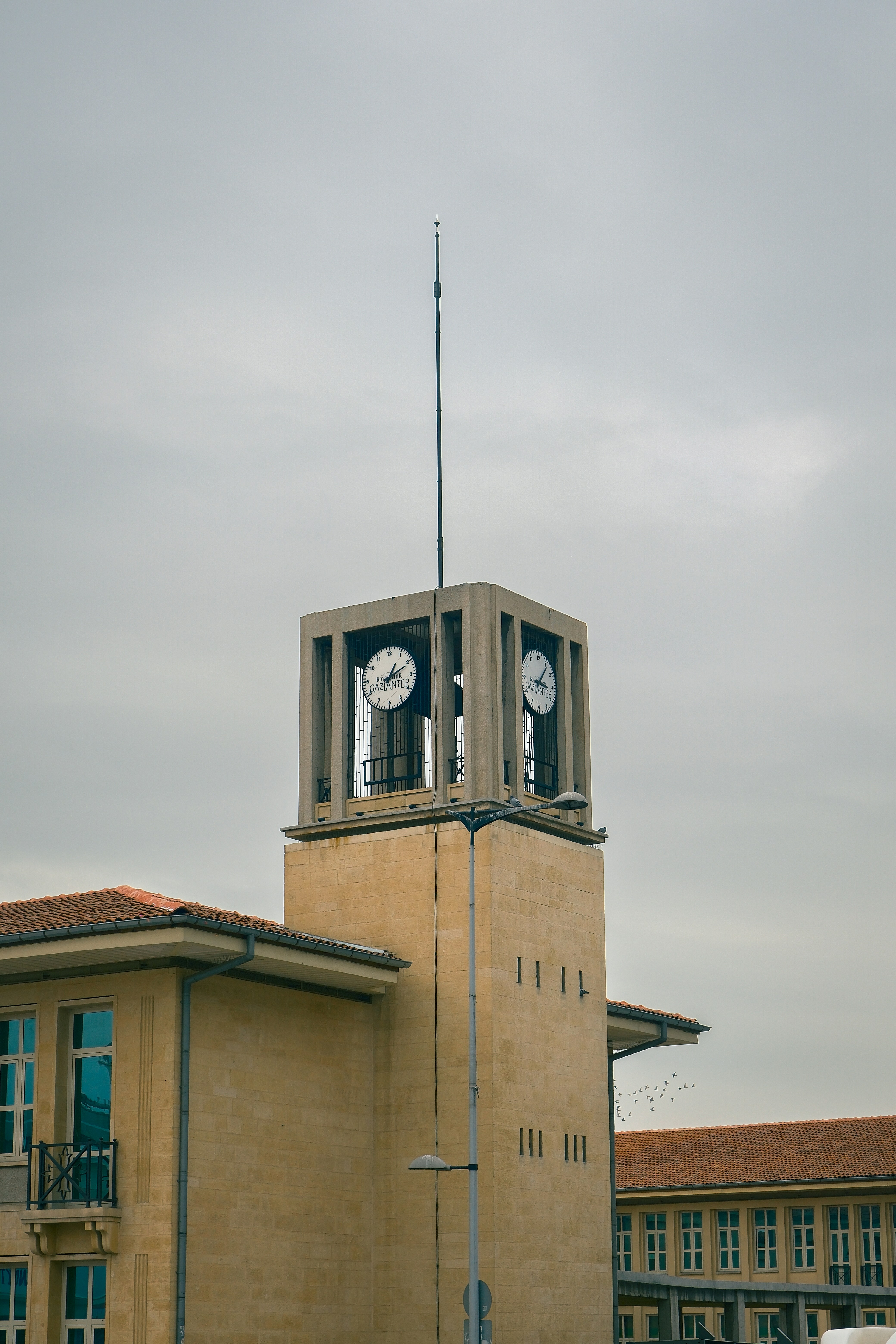 Clocktower Vista: A Quiet Morning Over the Yellow Brick Campus