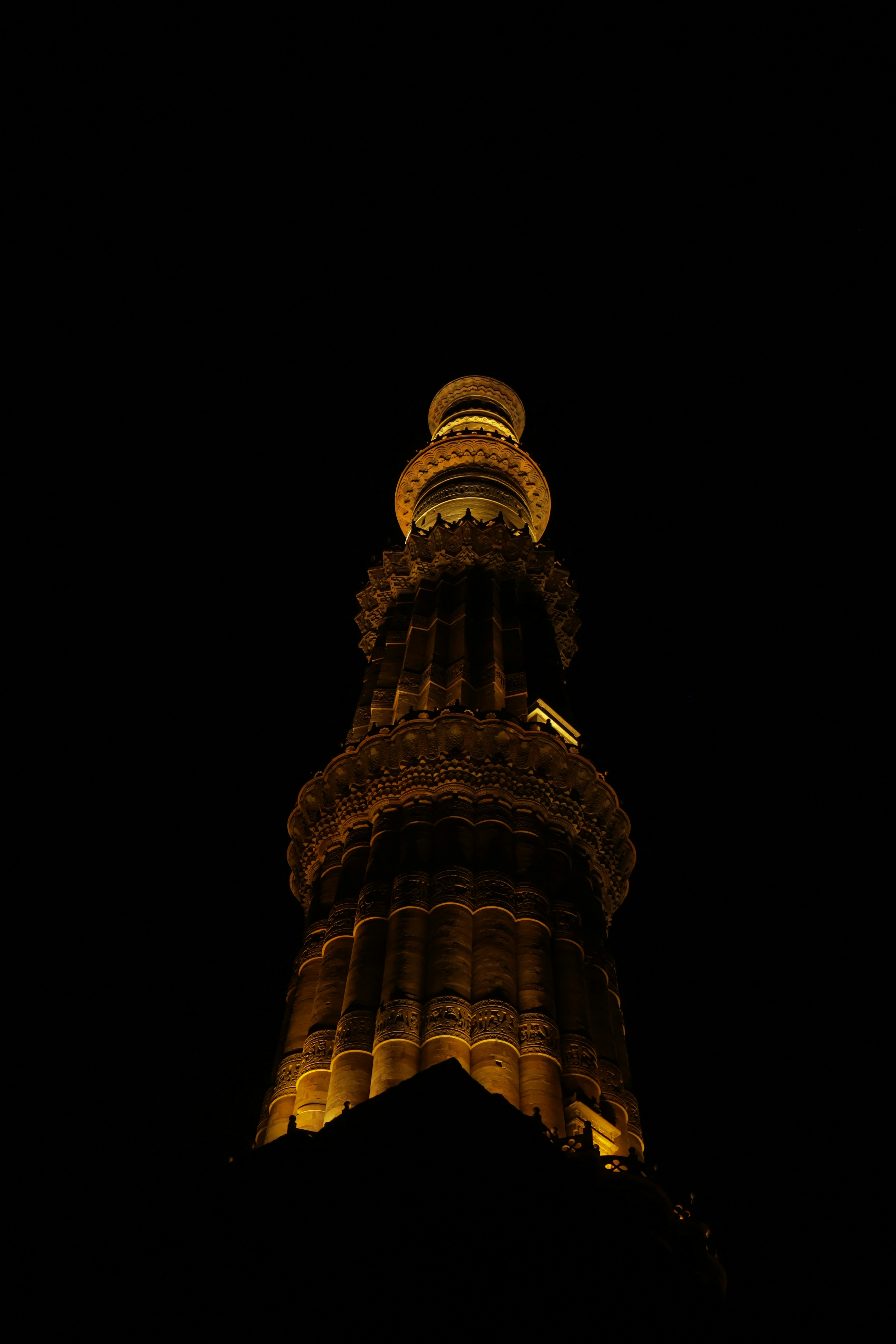 Golden Tower Ascending from Darkness