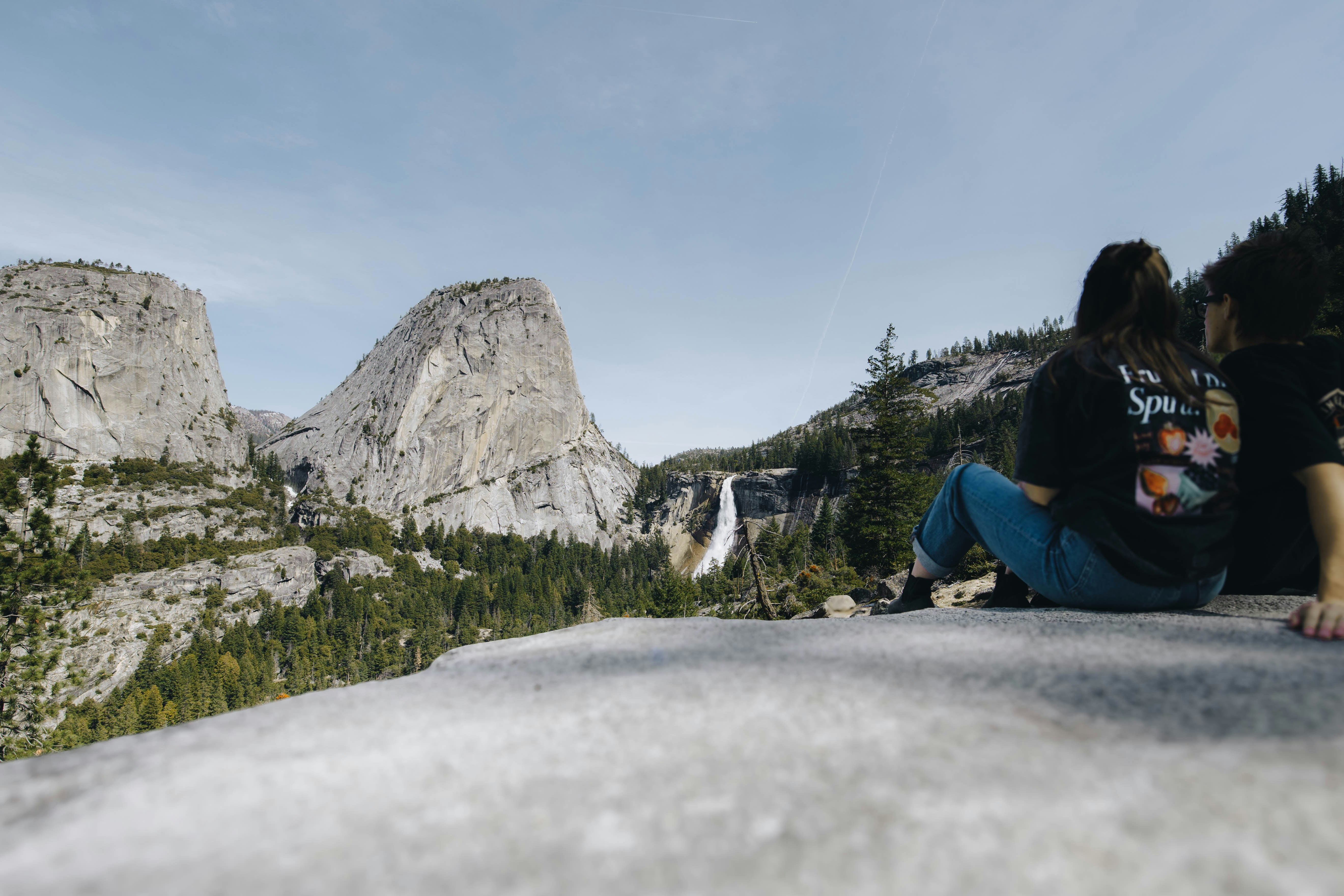 Horizon View: Friends at the Edge of a Granite Cliff