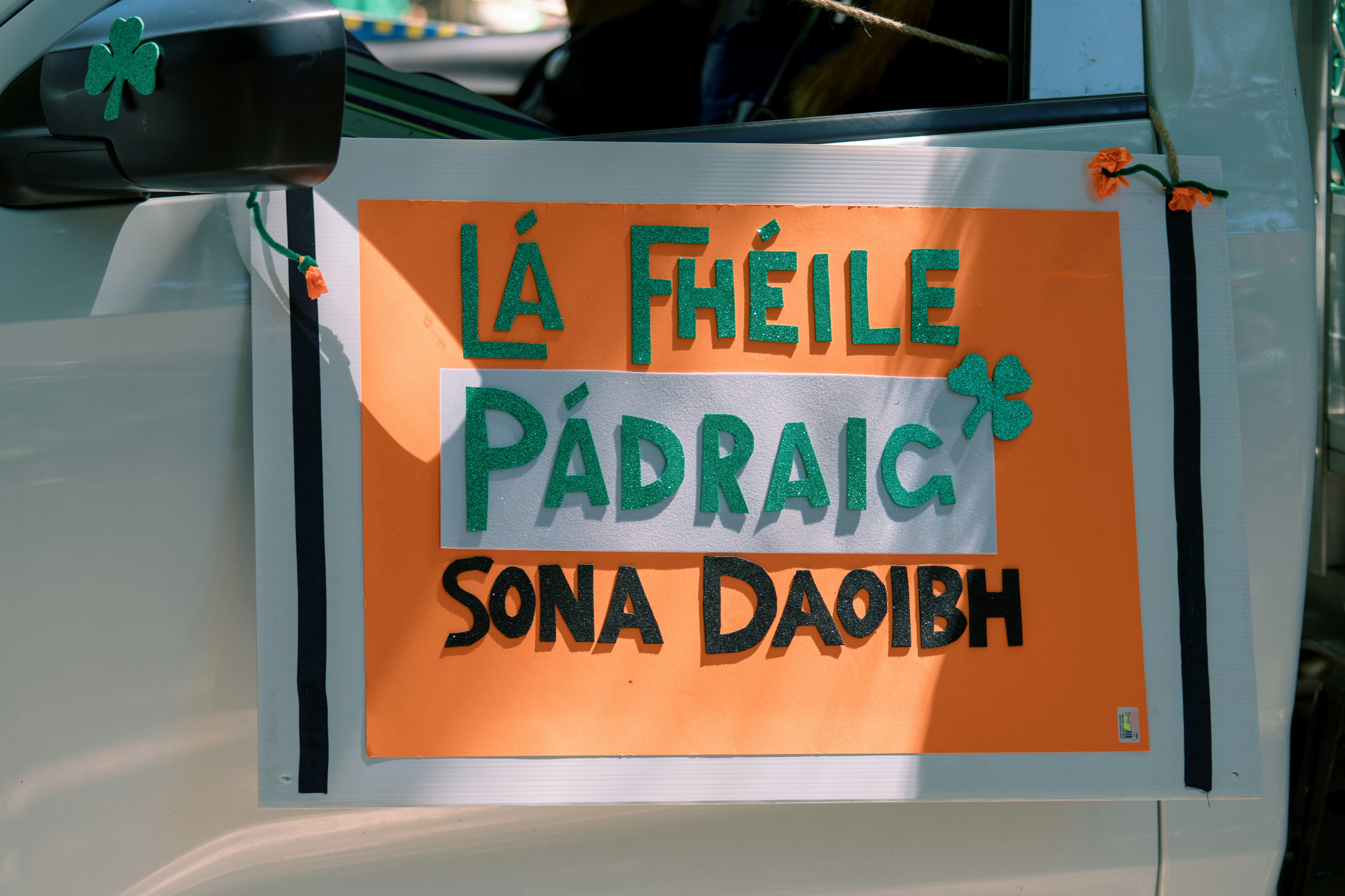 Signs in the Sun: A Vehicle Garb with Gaelic Message