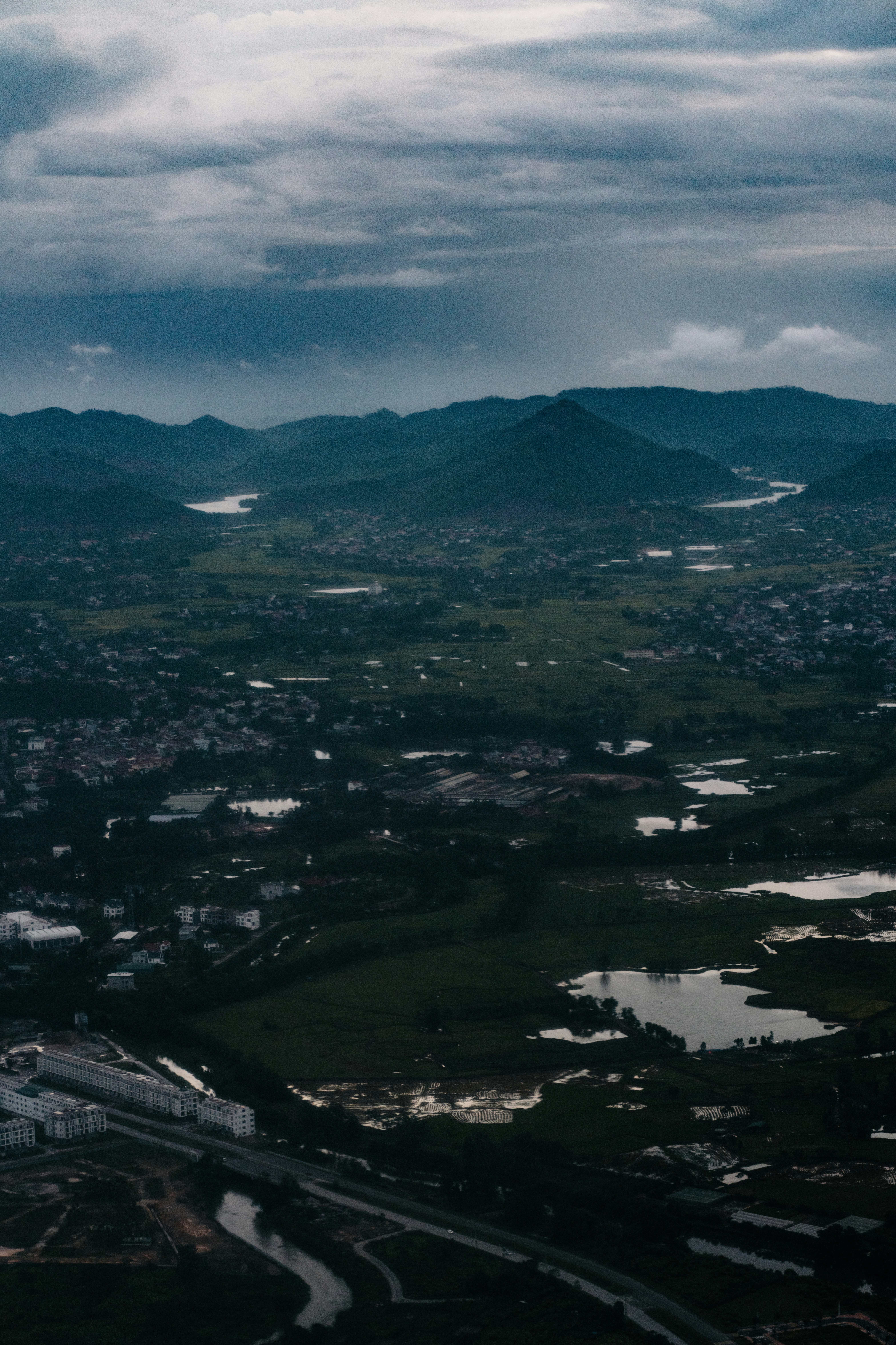 Valley Silhouette: A Quiet Patchwork from Above