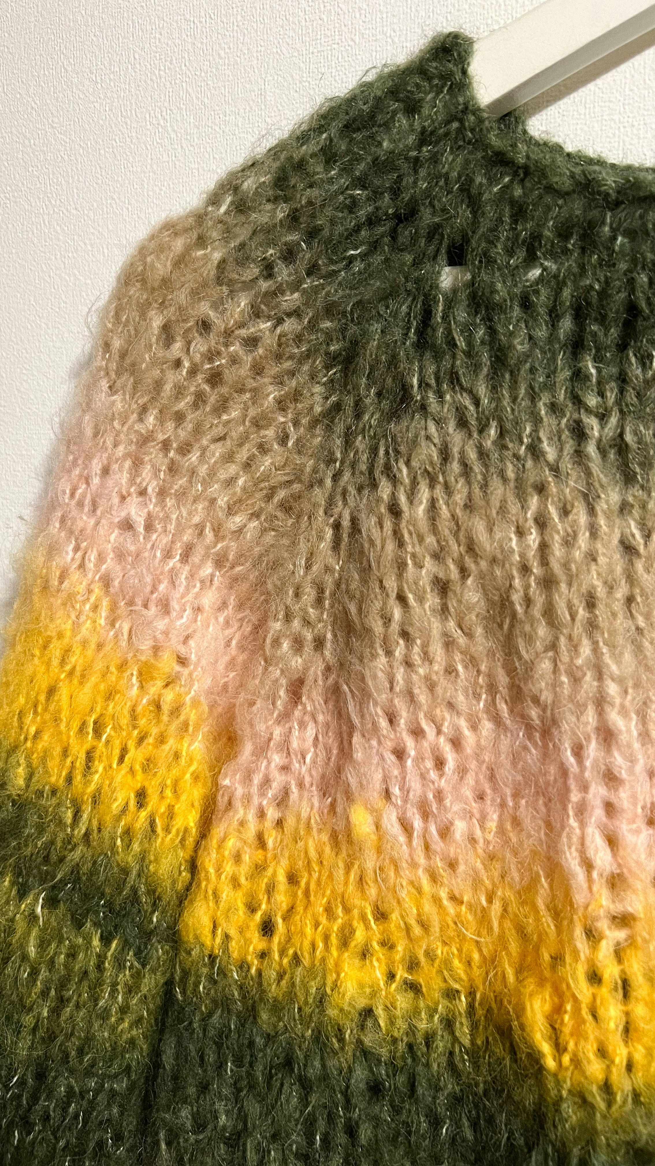 Multicolor Knit Texture on a Hanger