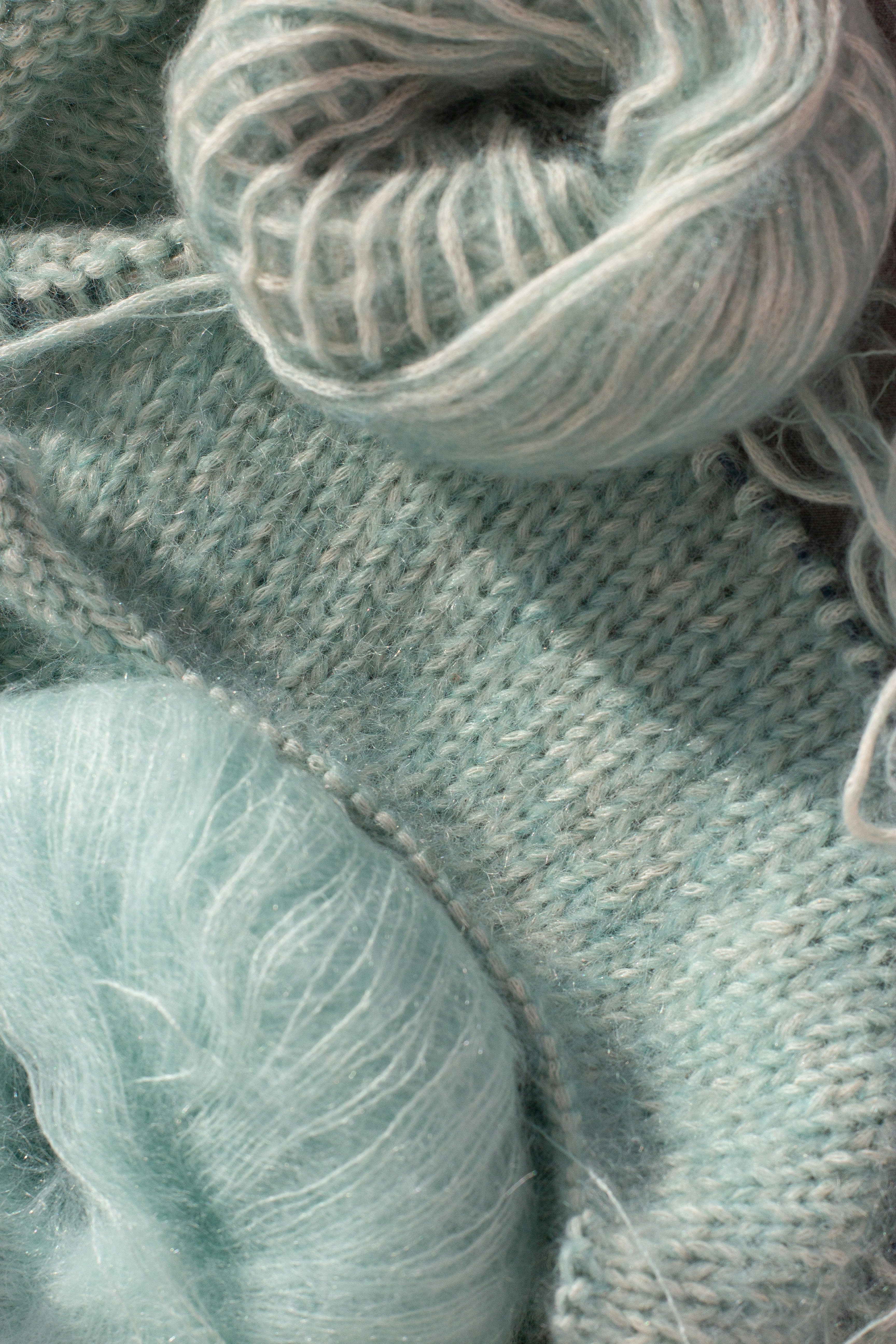 Coiled Wool and Knit Texture: A Soft Focus Study