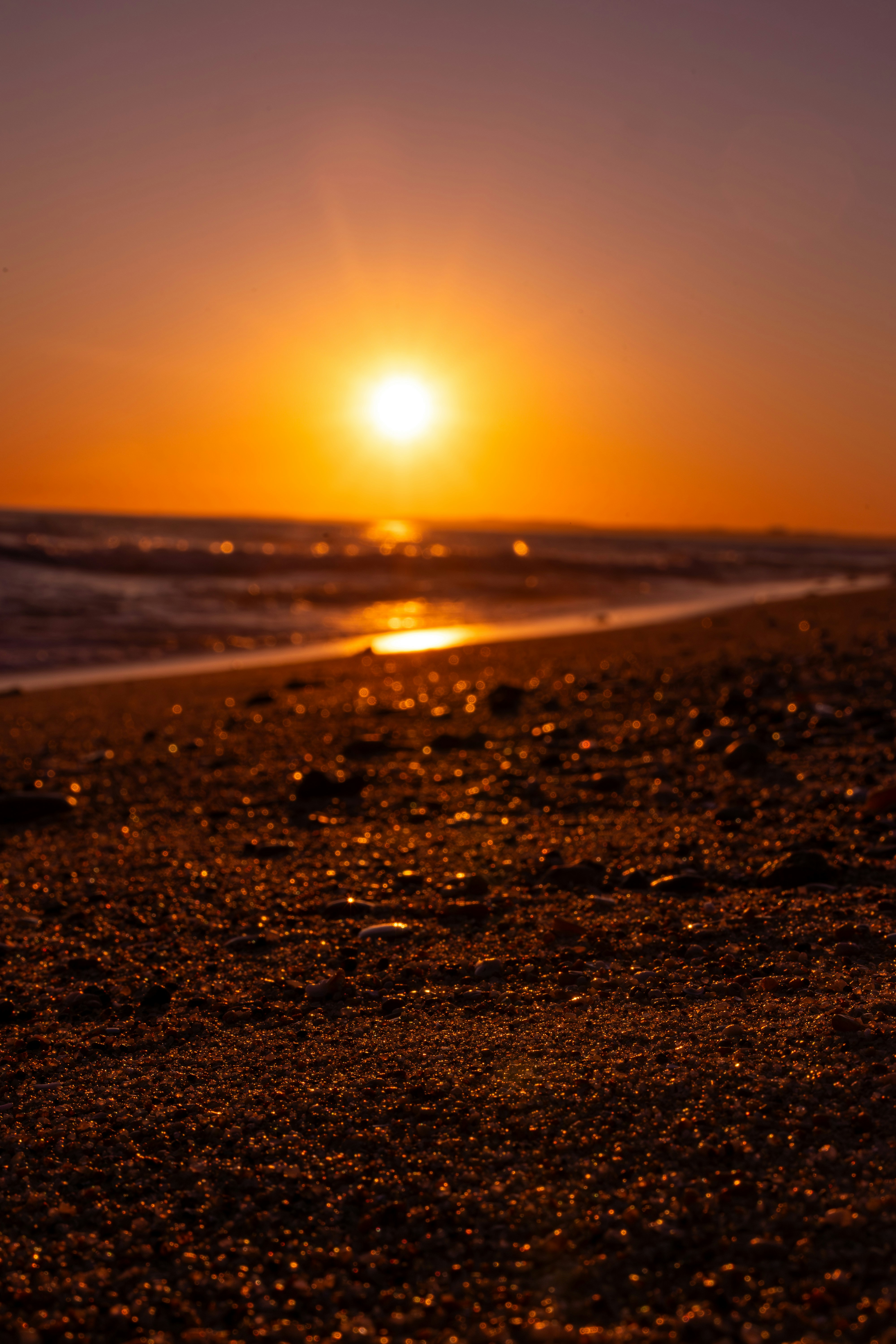 Golden Moment at Edge of the Tide