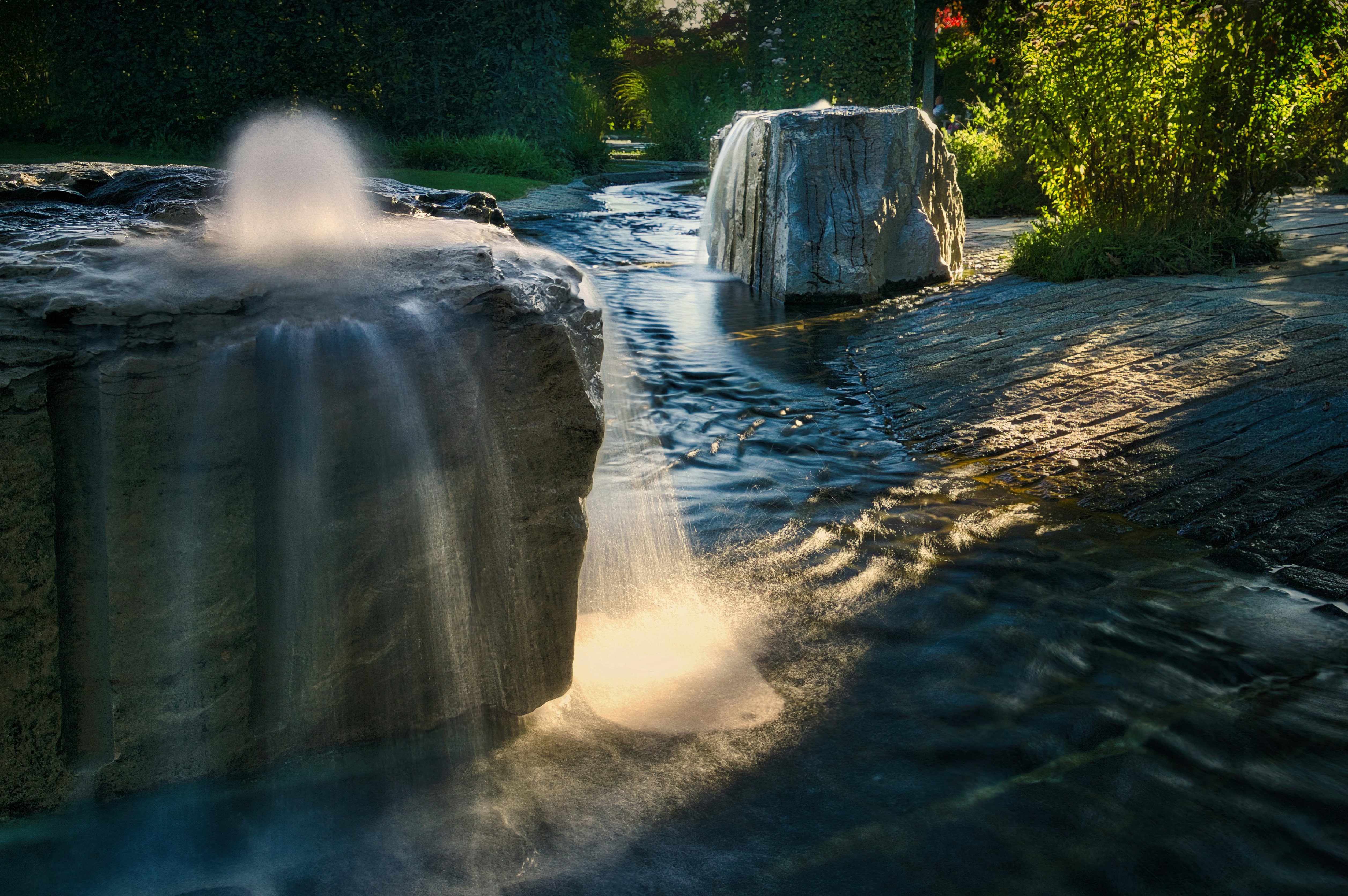 Whispering Cascade Amidstone: A Quiet Pool by the Flow