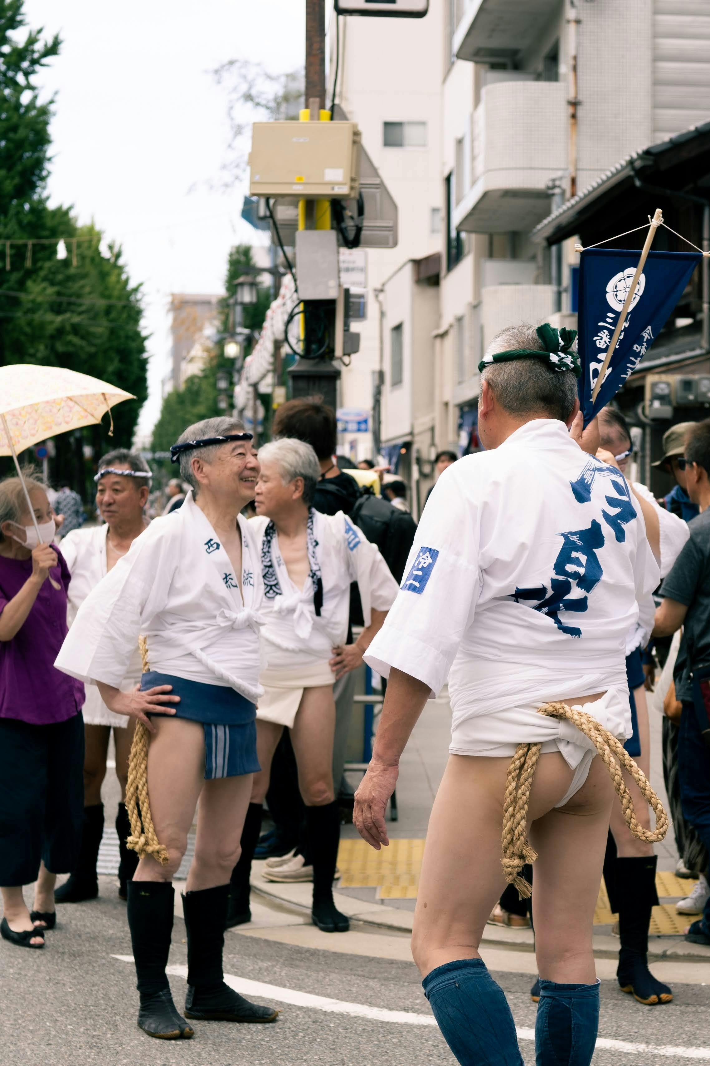 Festival of White Robes: A Street Shrine Bubbled in Motion