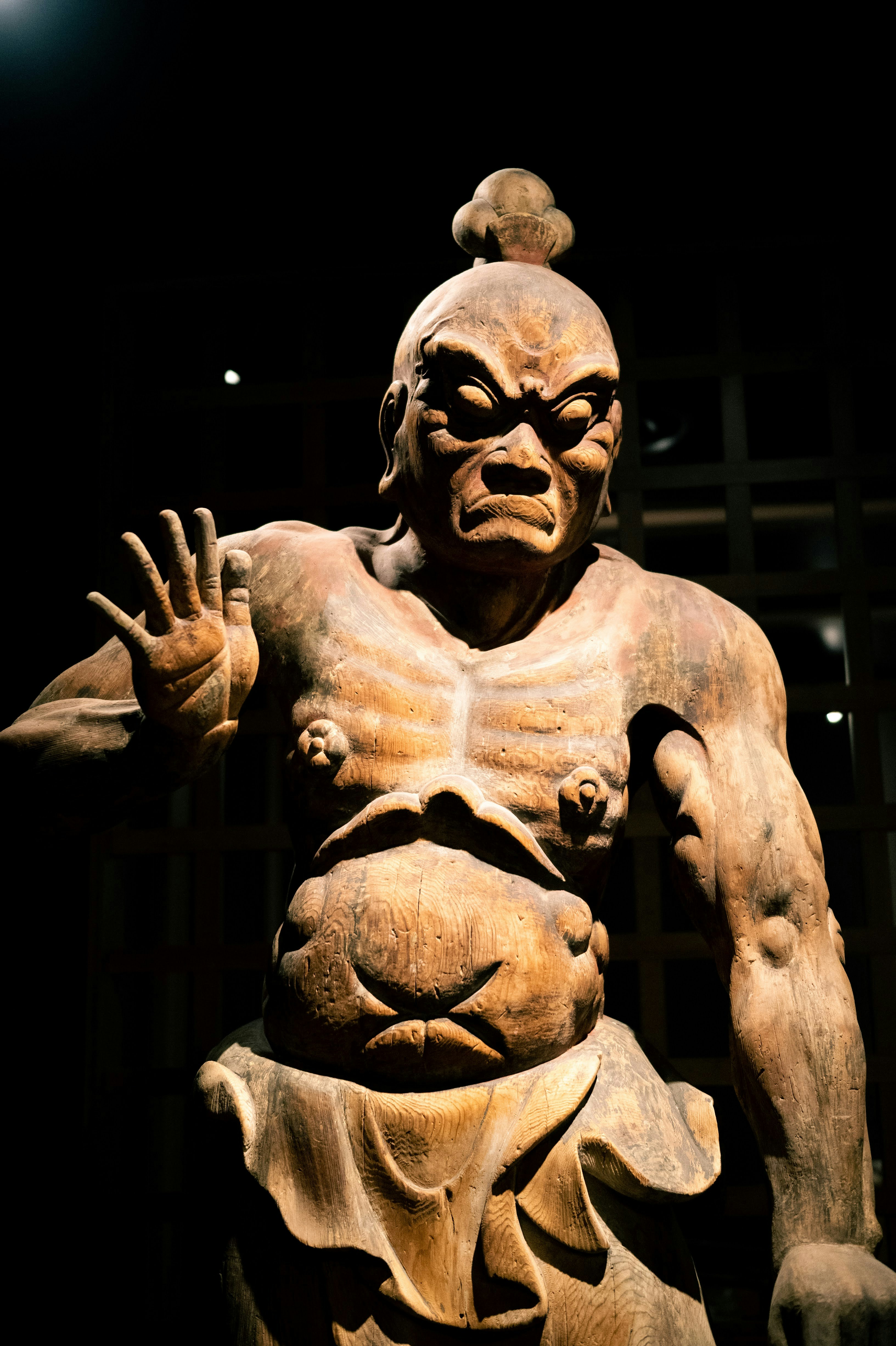 Statue of the War-God Golem Surging in Spotlight