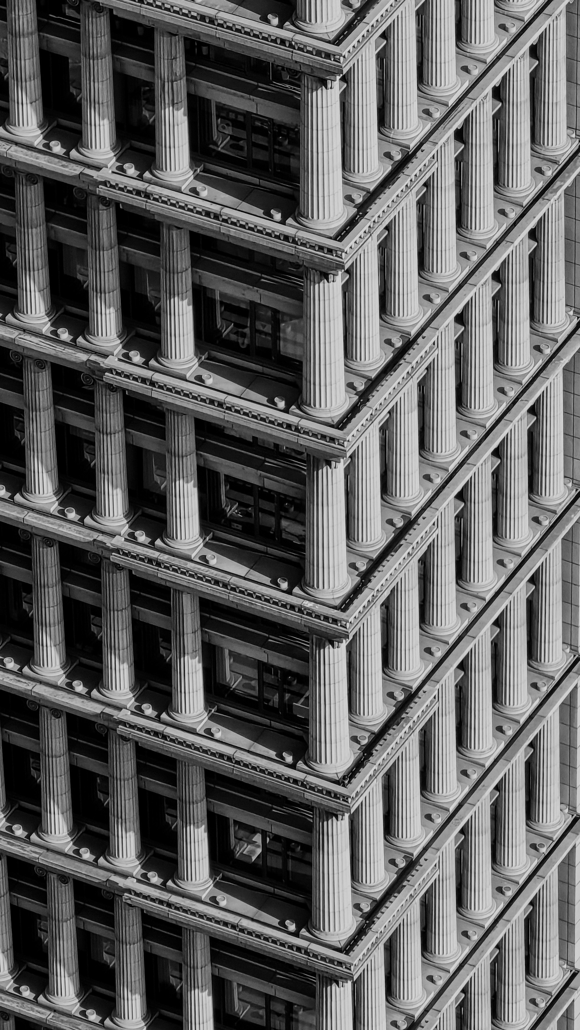 Architectural Orbits: A Towering Grid of Columns