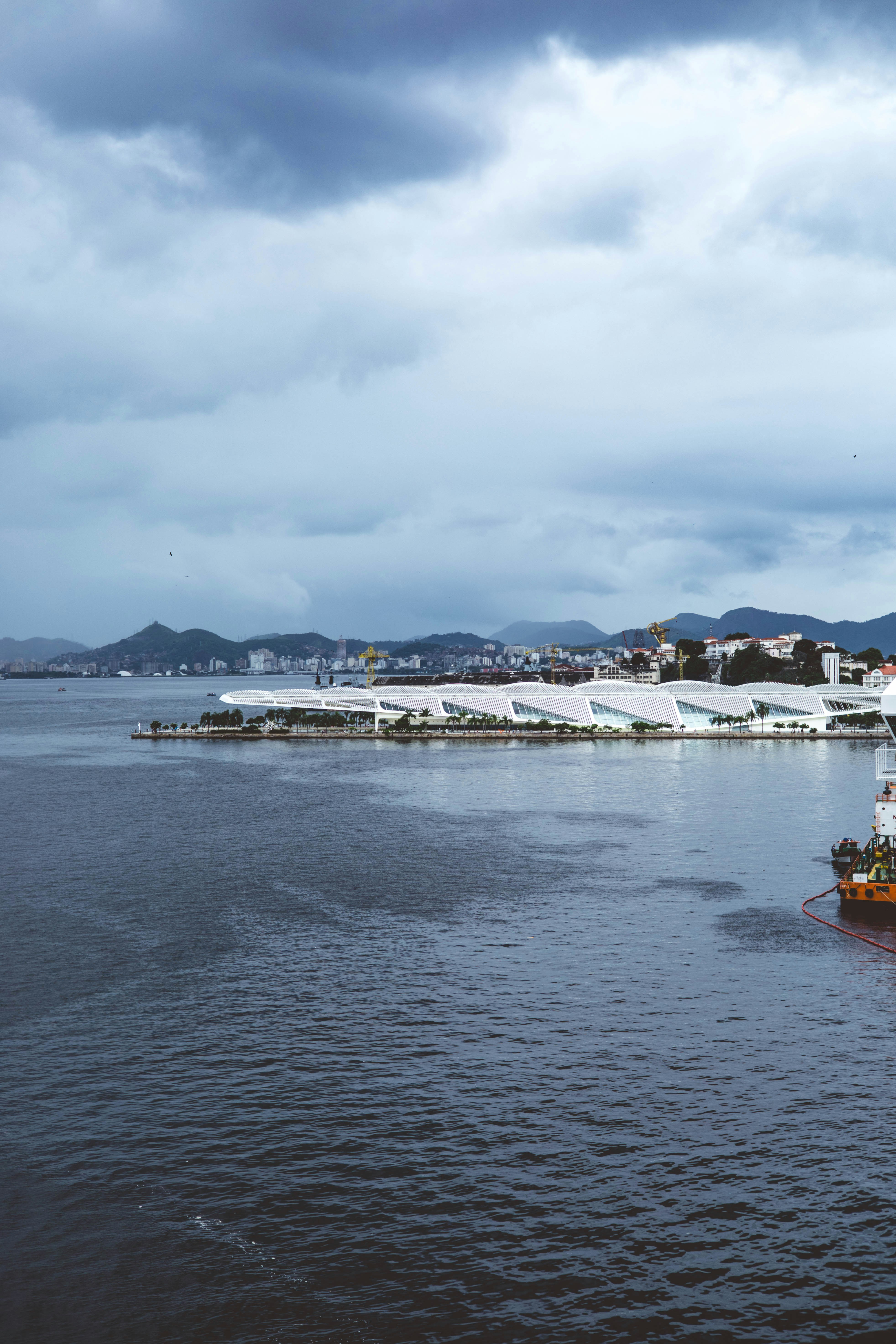 Harbor Promenade Under Brooding Skies
