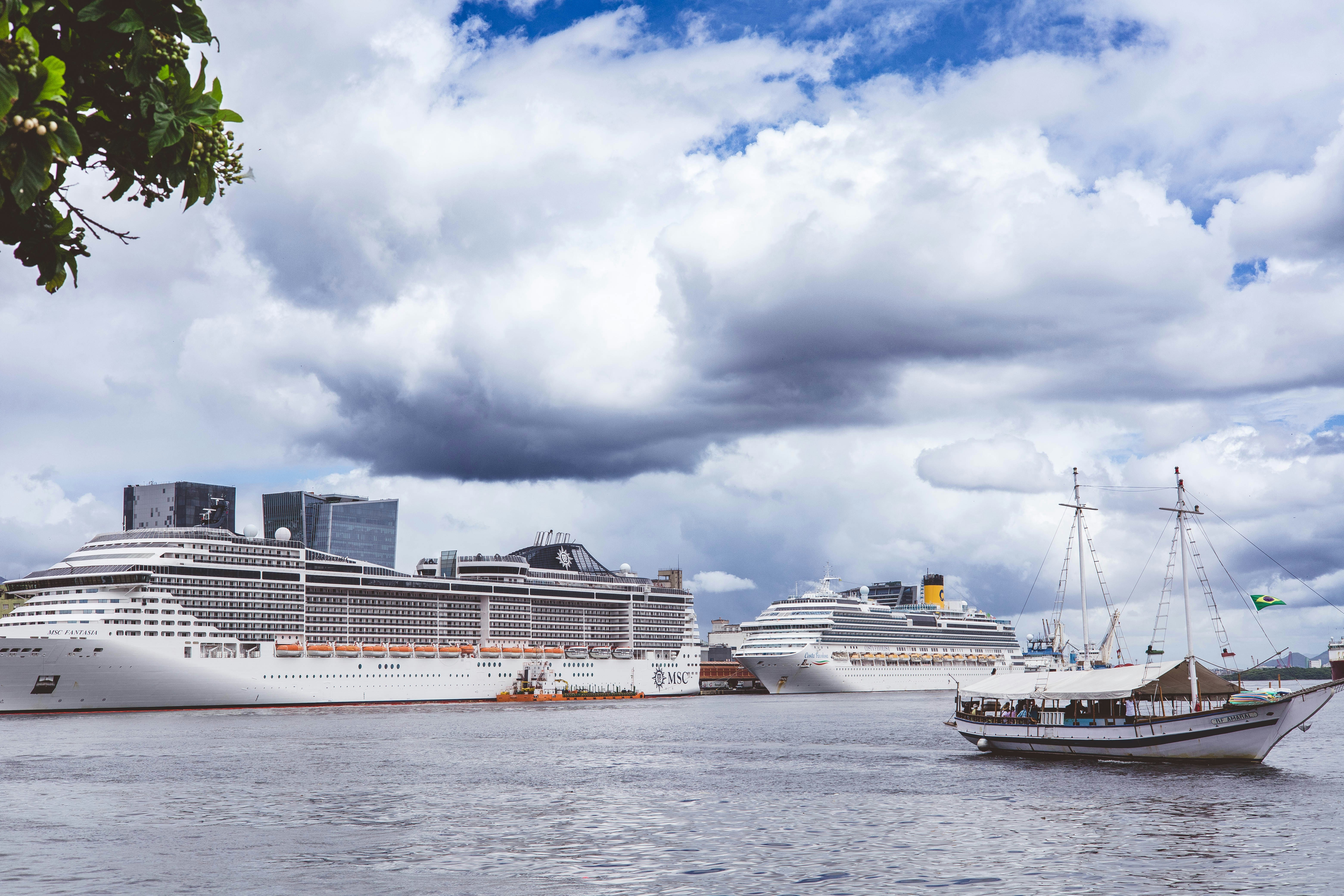 Harbor Giants at Rest: A Quiet Moment Between Vessels