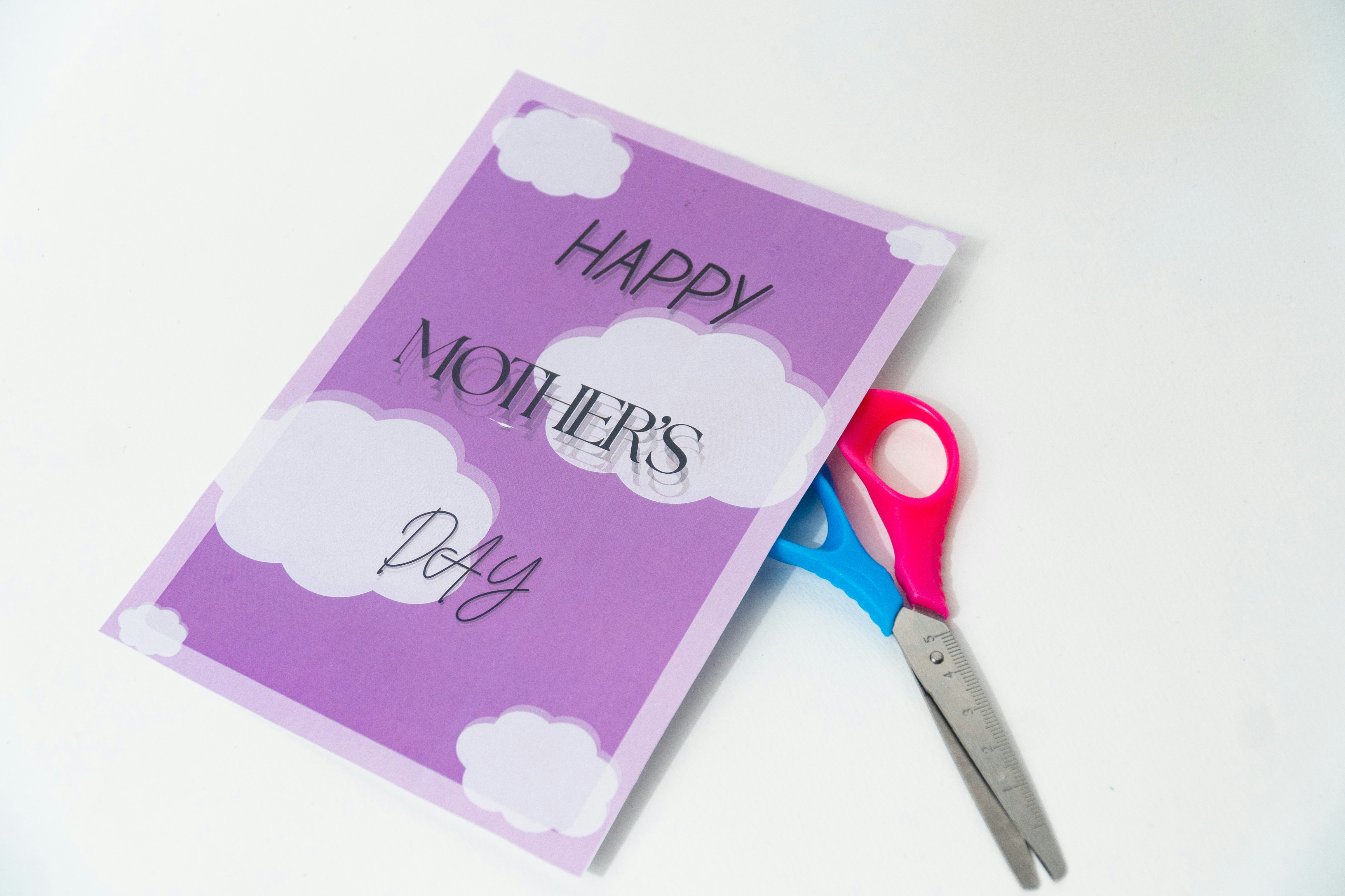 Mother's Day Card with Scissors: A Bright Gift Moment