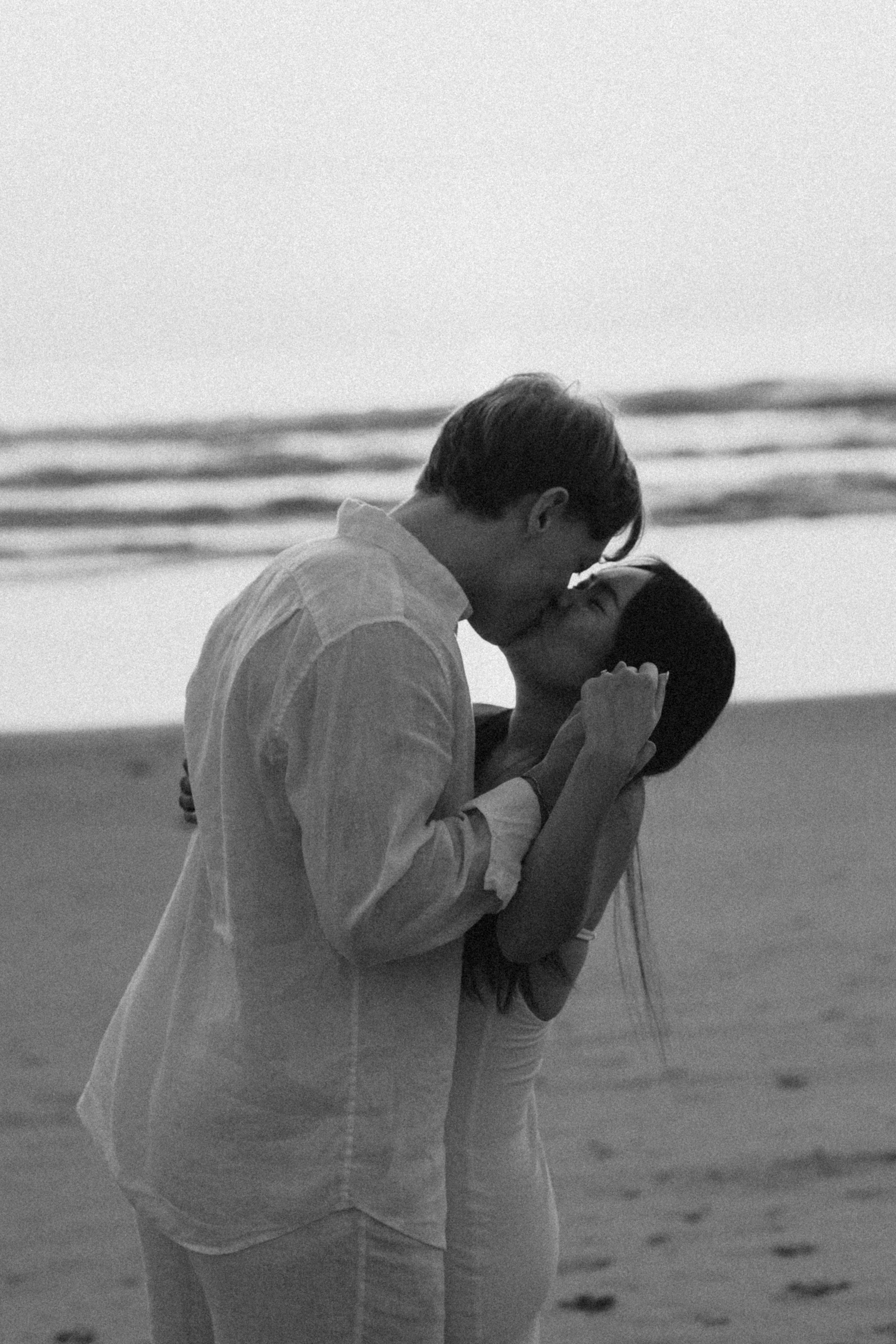 Embrace Under the Quiet Shoreline