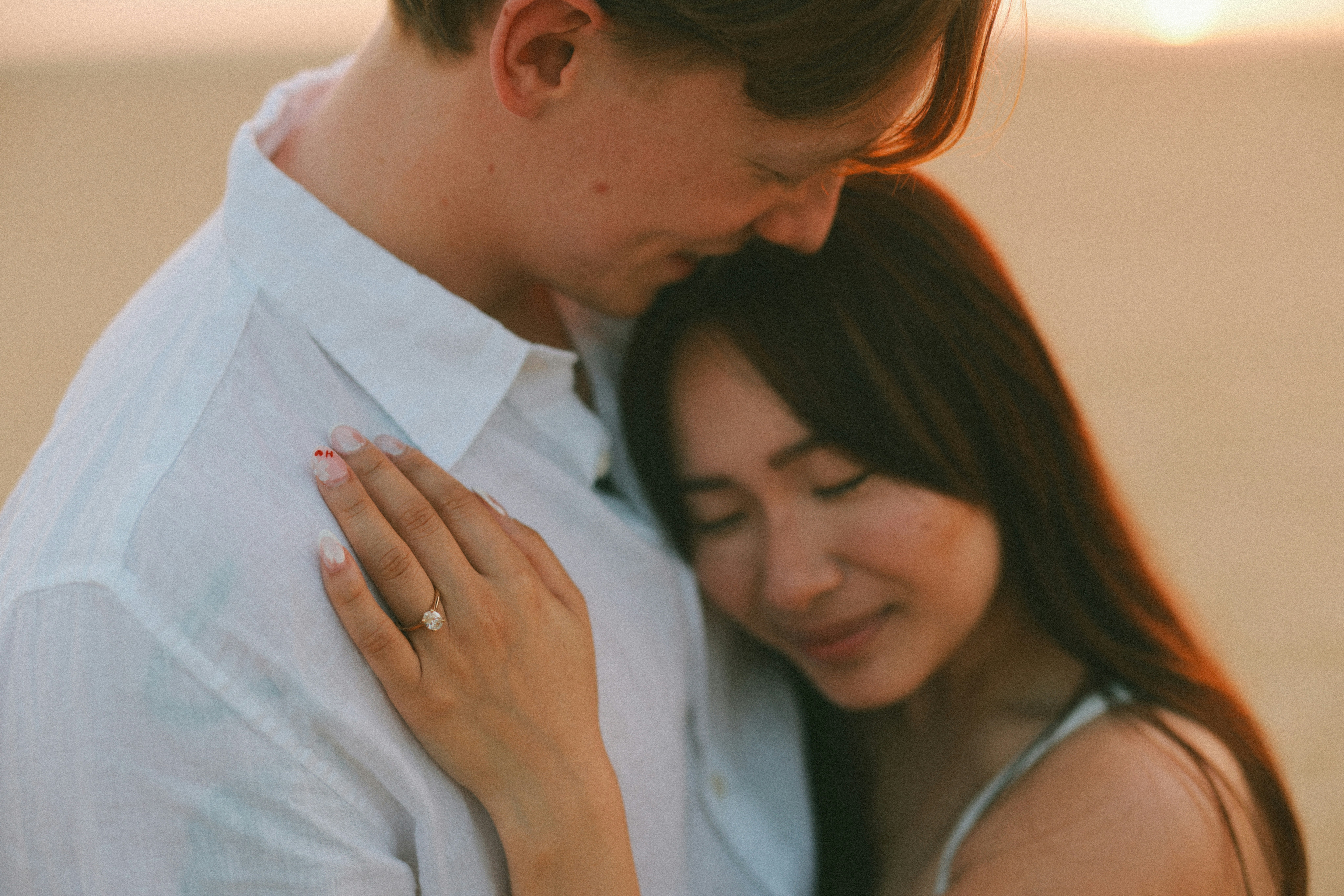 Close Haven: Shared Moment in Warm Sunset Light