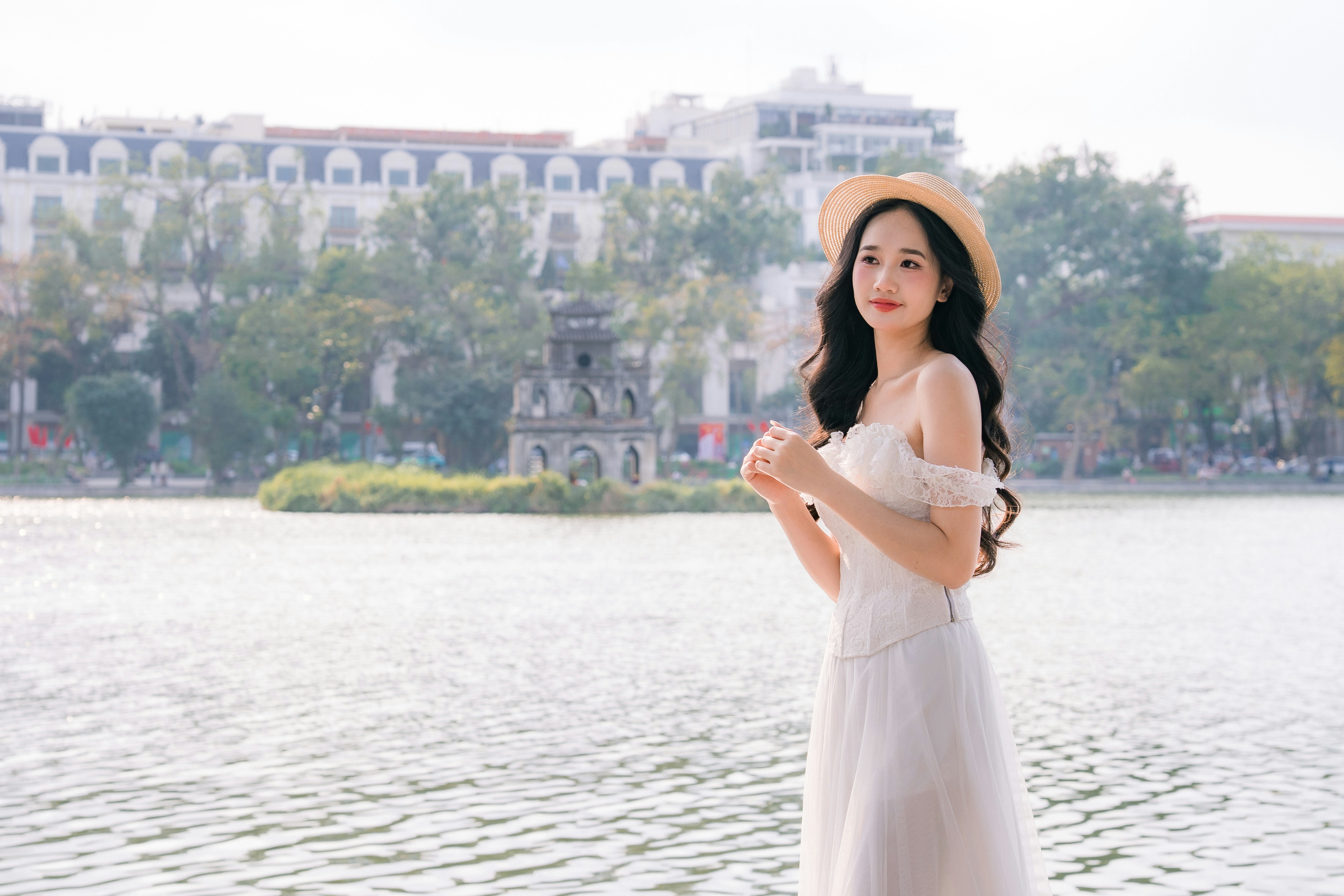 Grace by the Waterfront: A Portrait in Soft Light