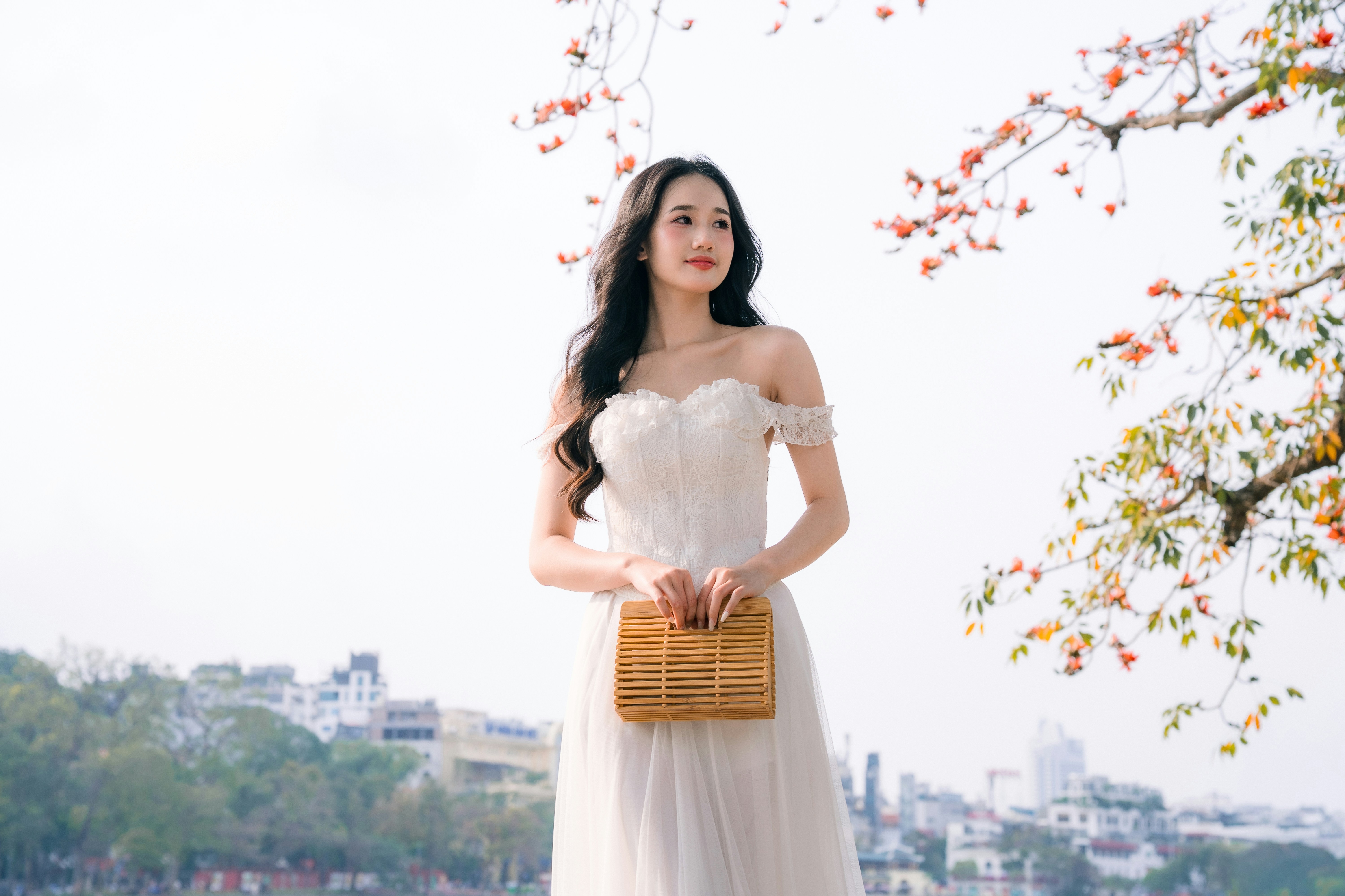Bride in Bloom: A Quiet Portrait by the River