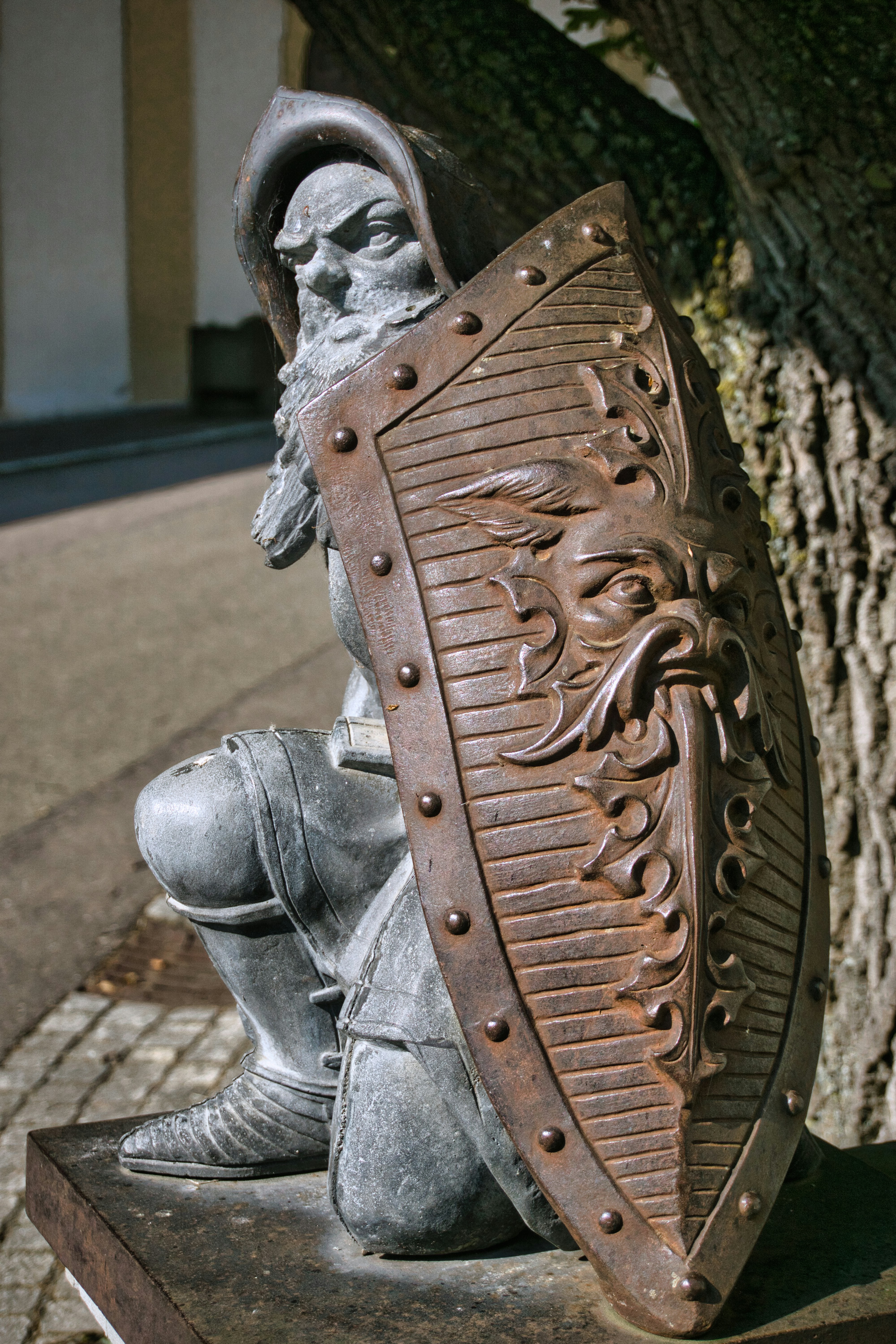 Shield and Stone: A Knight’s Readied Gaze