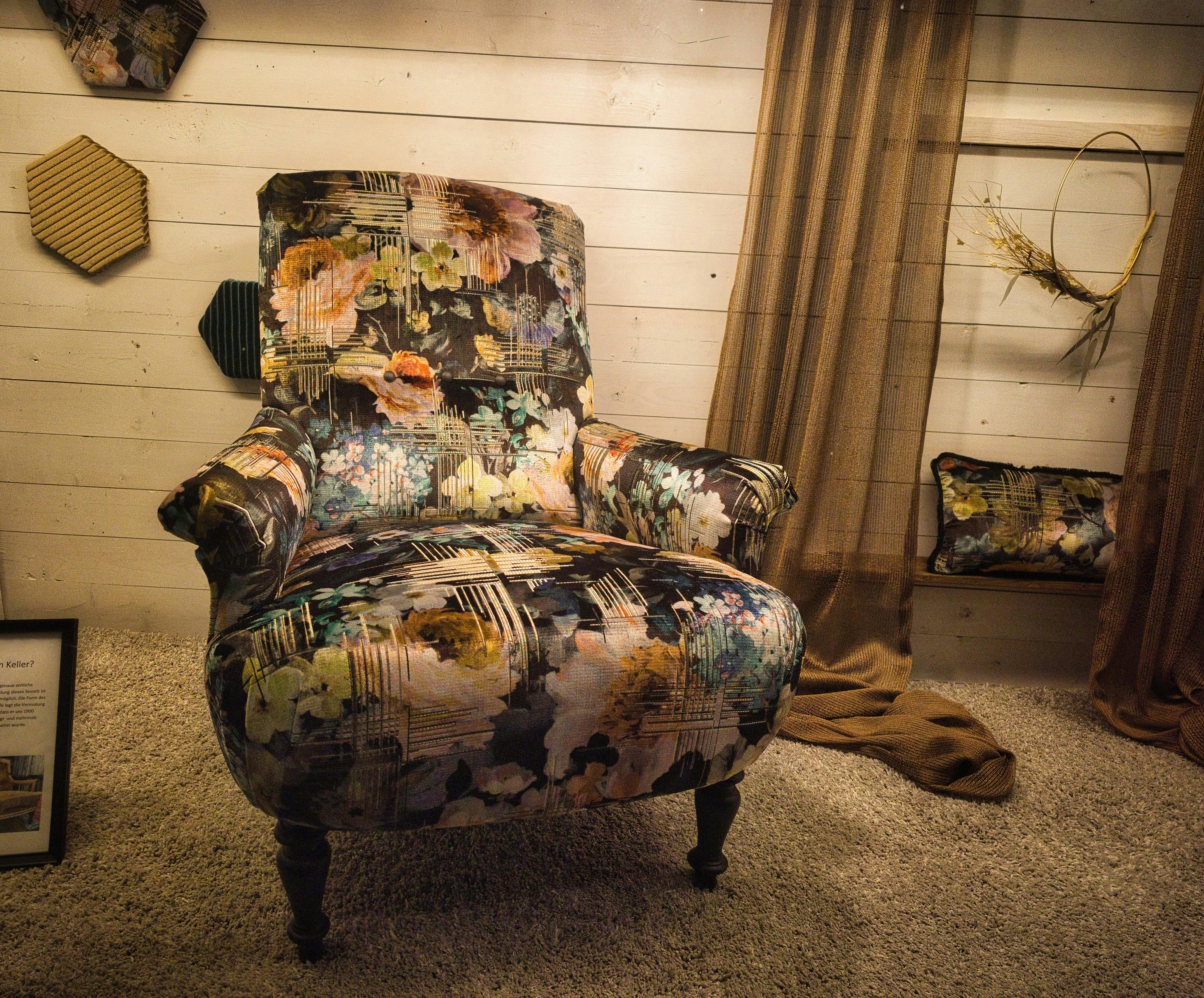 Floral Armchair in a Cozy Studio Corner
