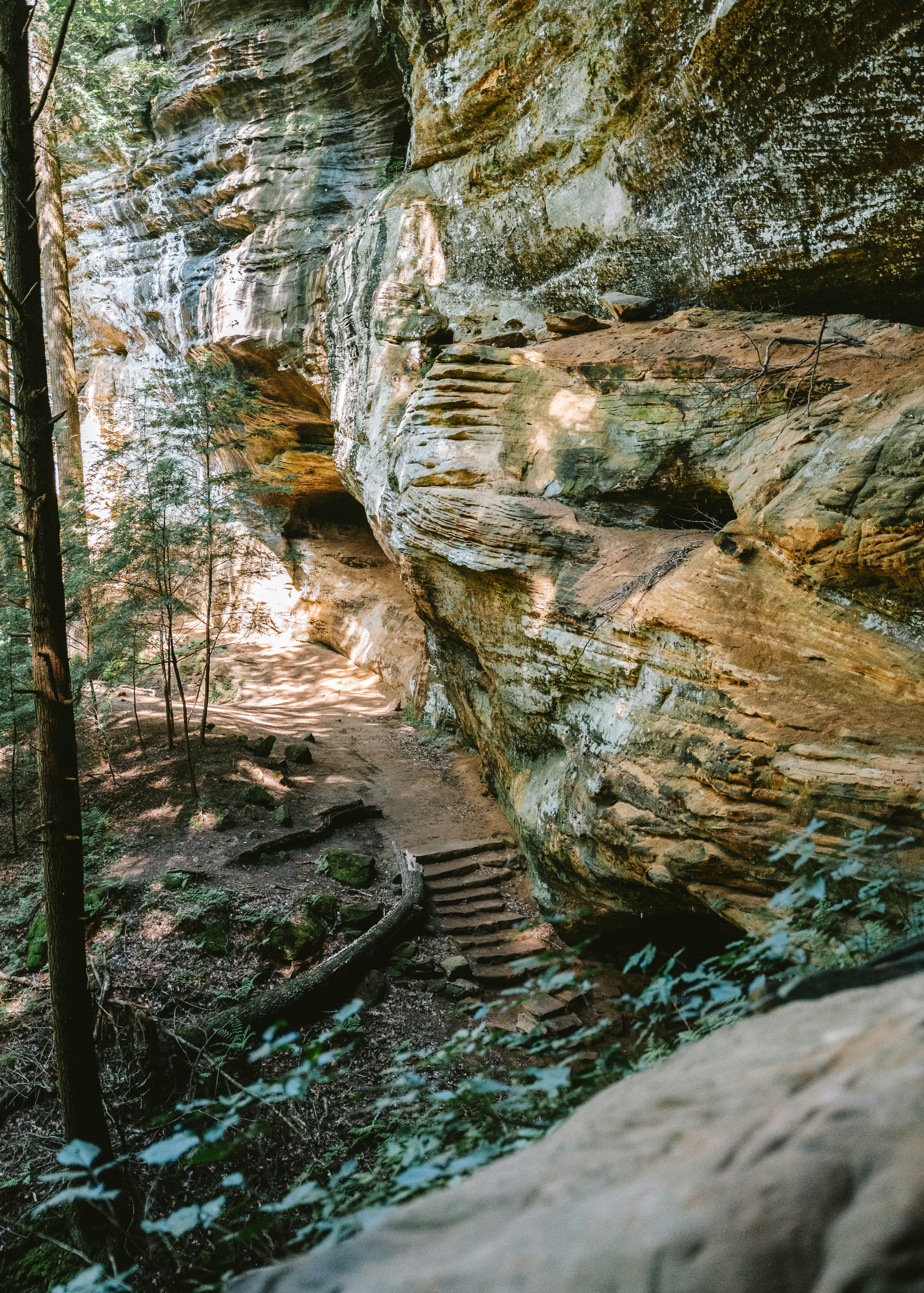 Stone Corridor Along a Weathered Canyon Wall