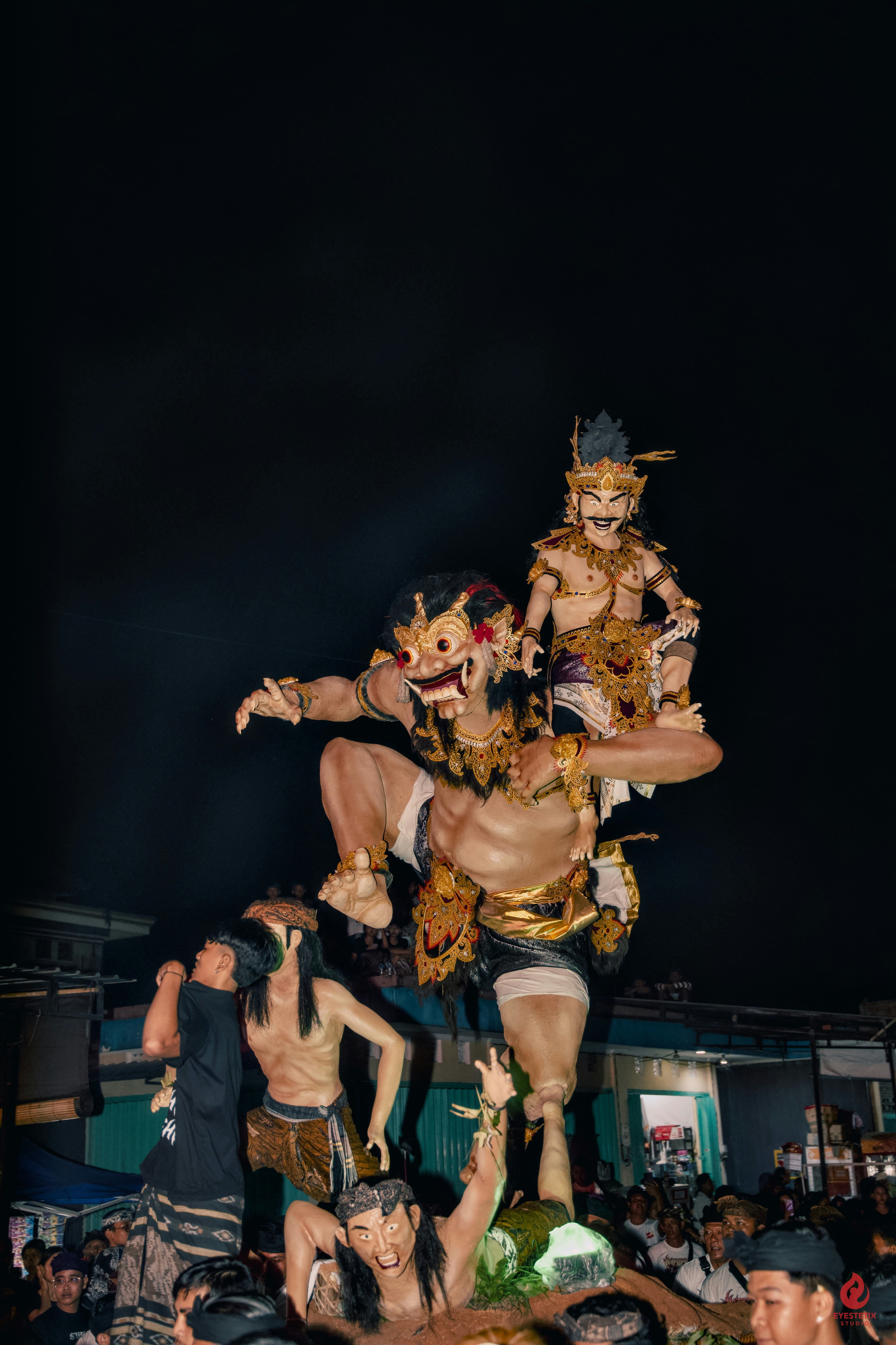 Demon Masks in Midnight Grapple