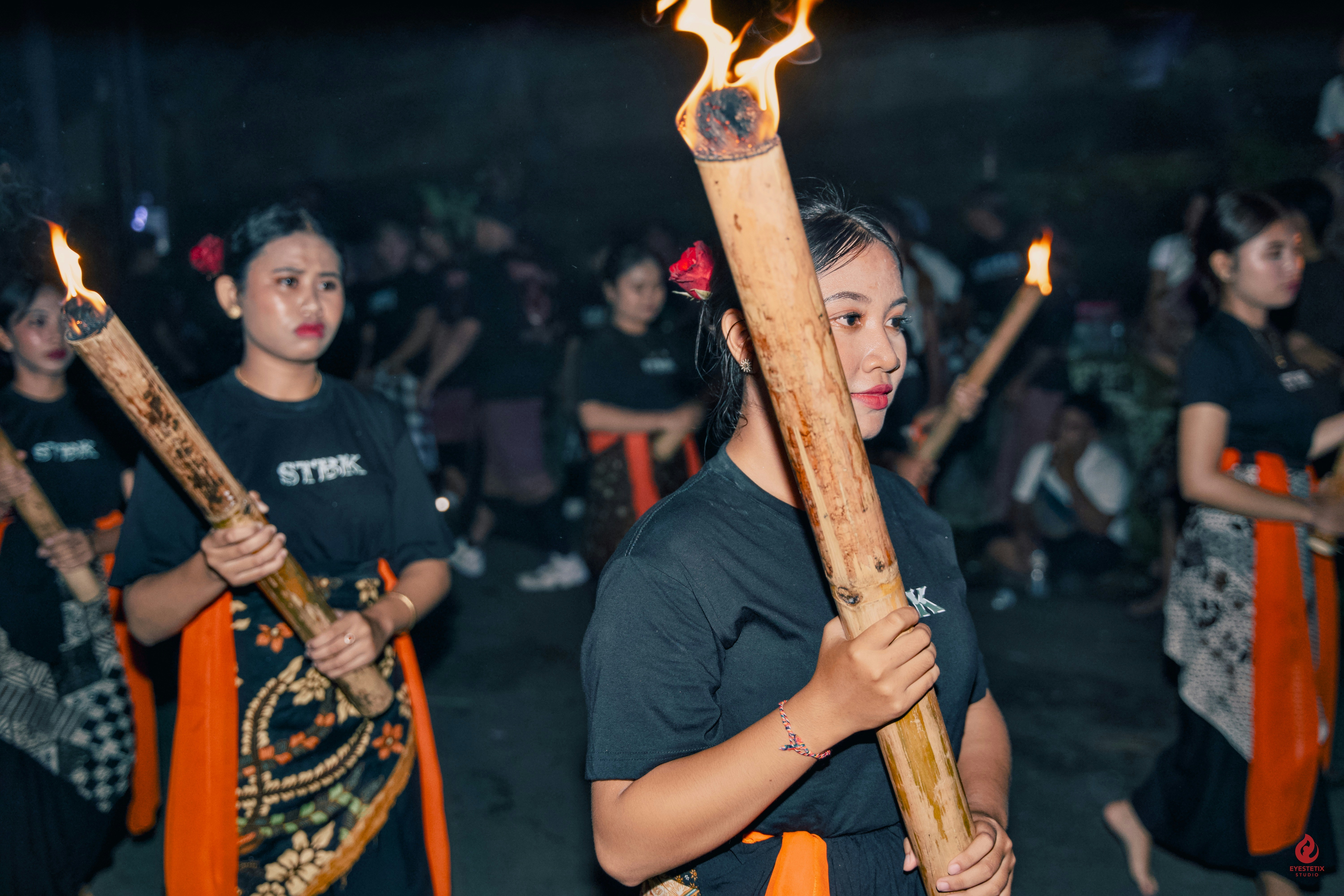 Torchbearer Glow: A Night Parade of Silent Fire