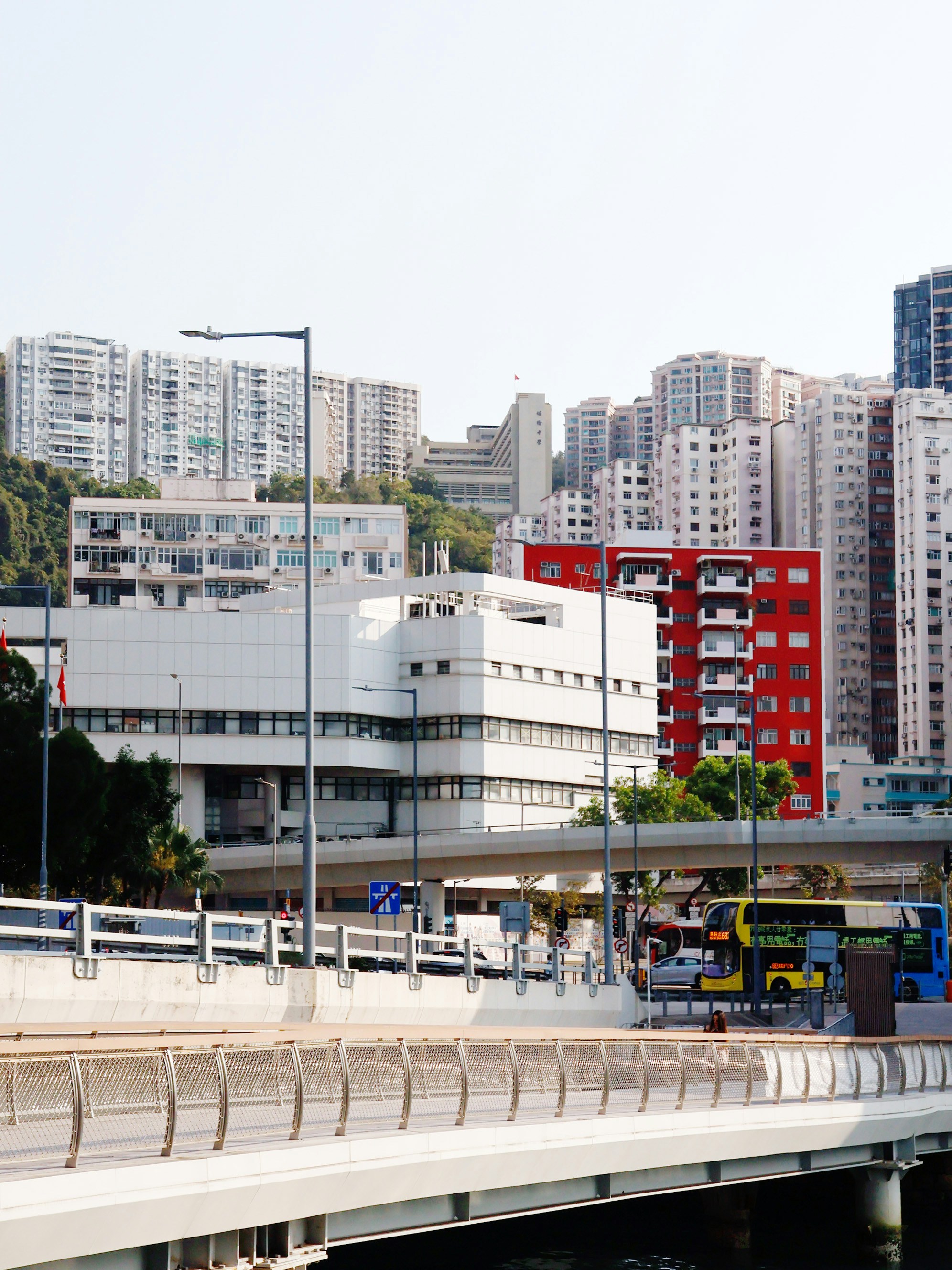 Urban Skyline Overpass: A Quiet Day in the City
