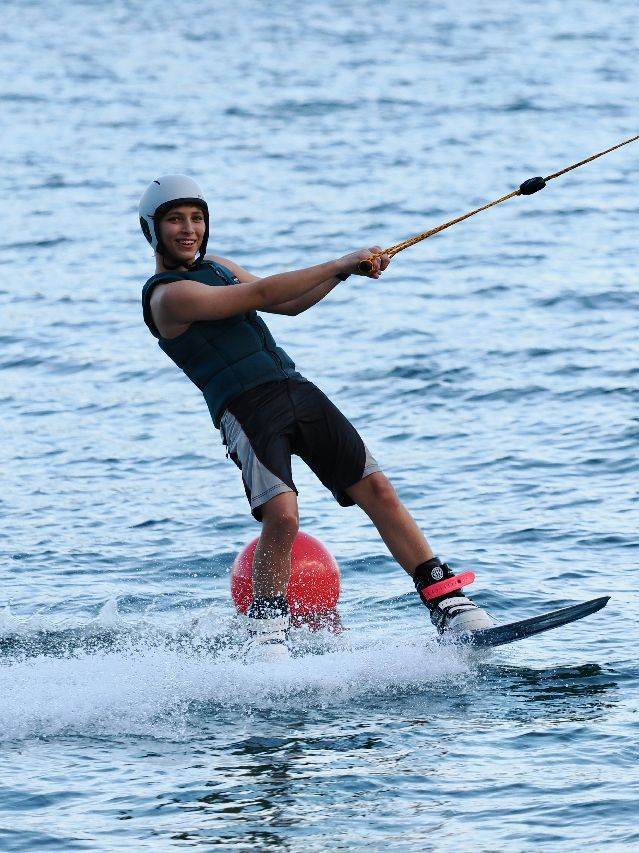 Toward the Wake: A Wakeboarder in Balance