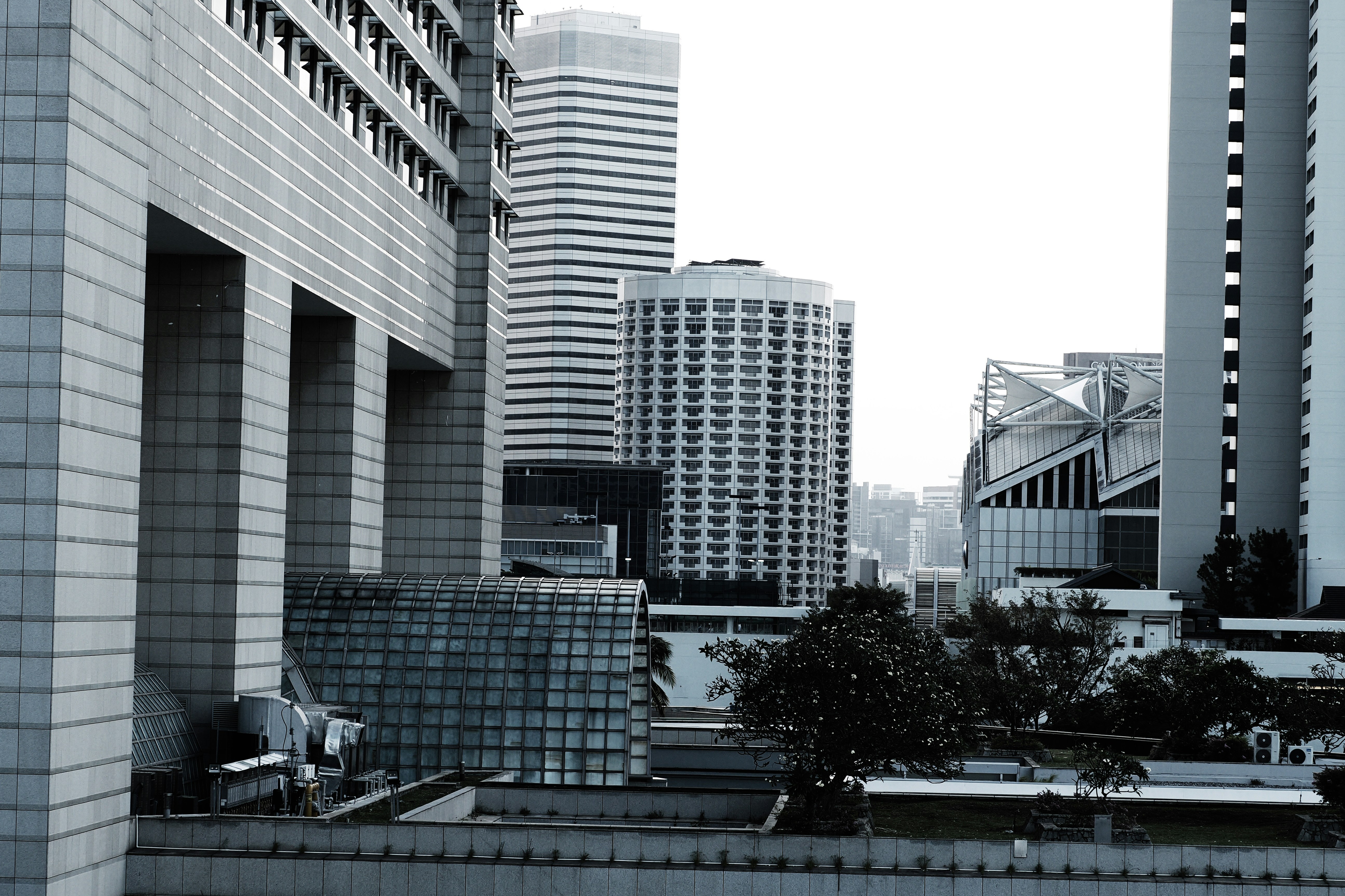 Monochrome Skyline: Geometric Cityscapes in Quiet Light