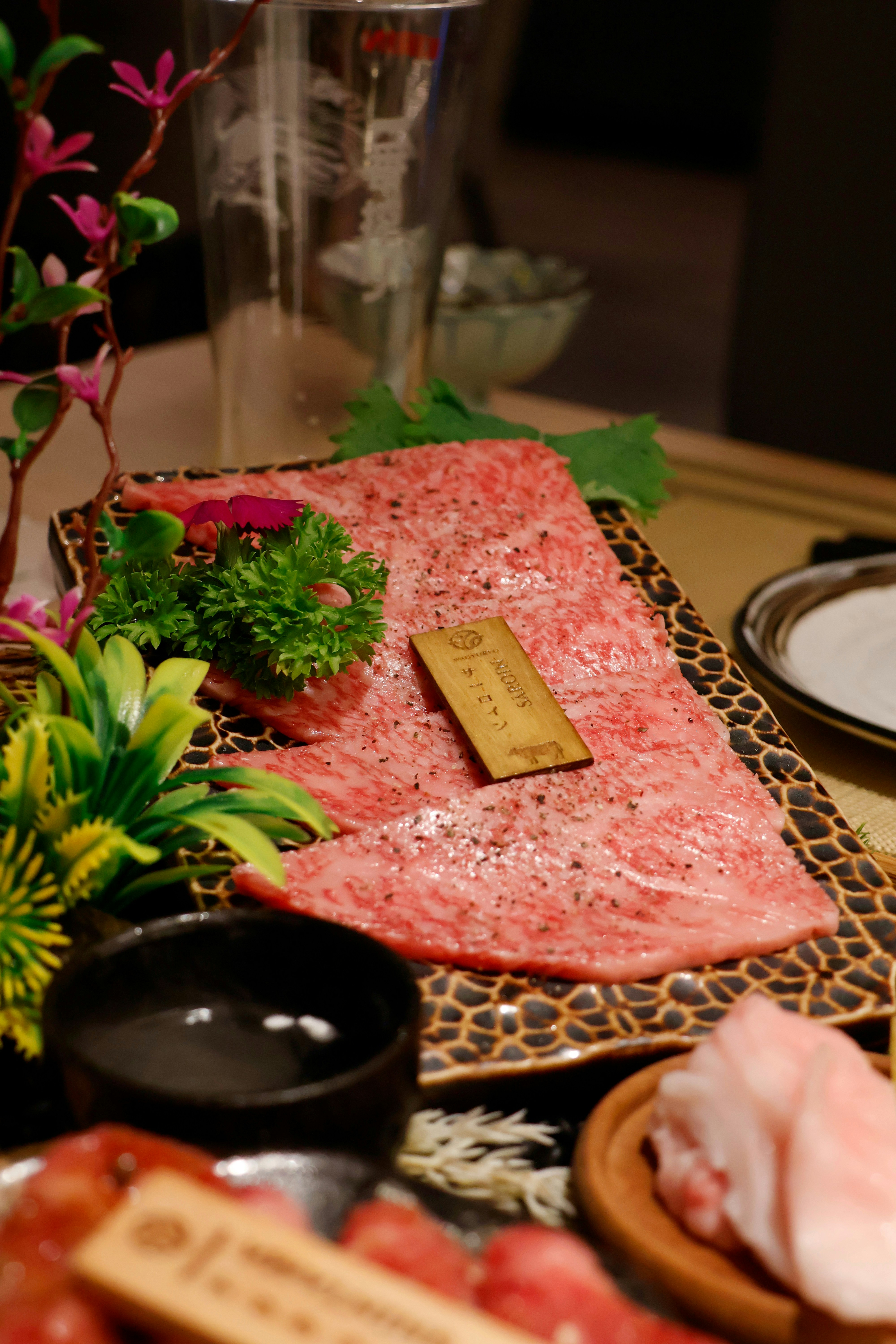 Prime Cut on a Textured Platter: A Luxurious Beef Experience