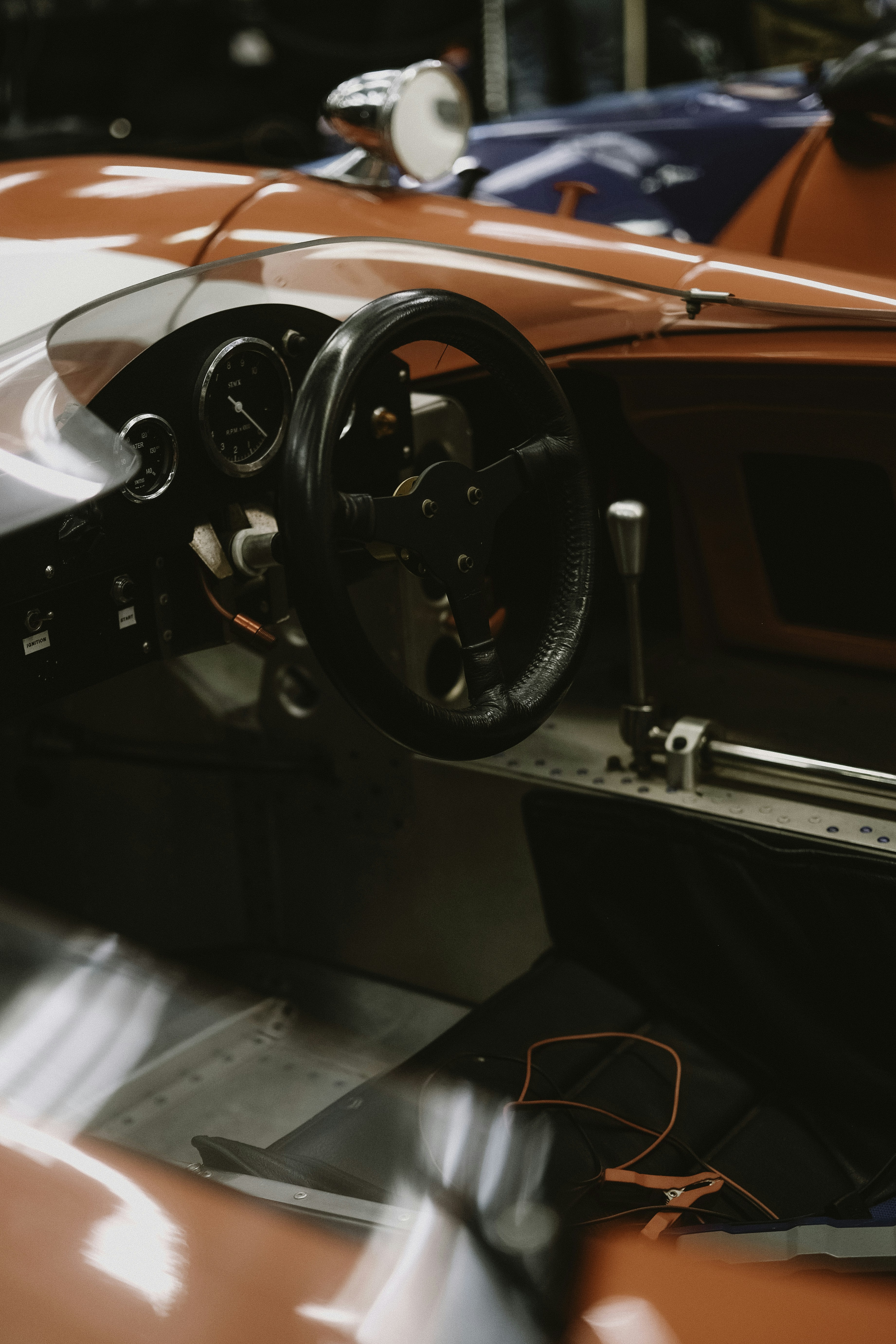  cockpit dialed in: a vintage red racer’s quiet heartbeat