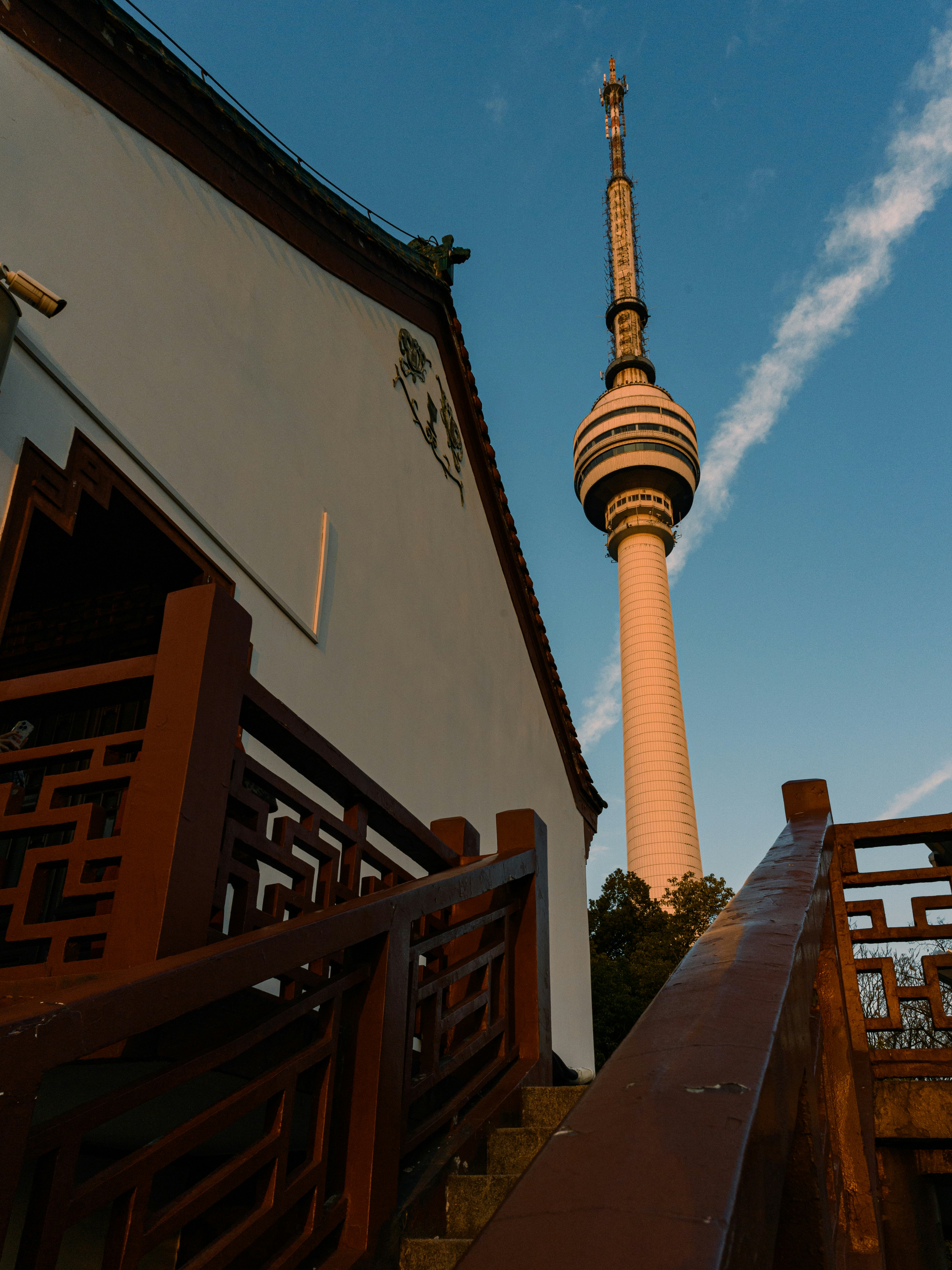 Stairs of Tradition Reach Toward a Towering Sky