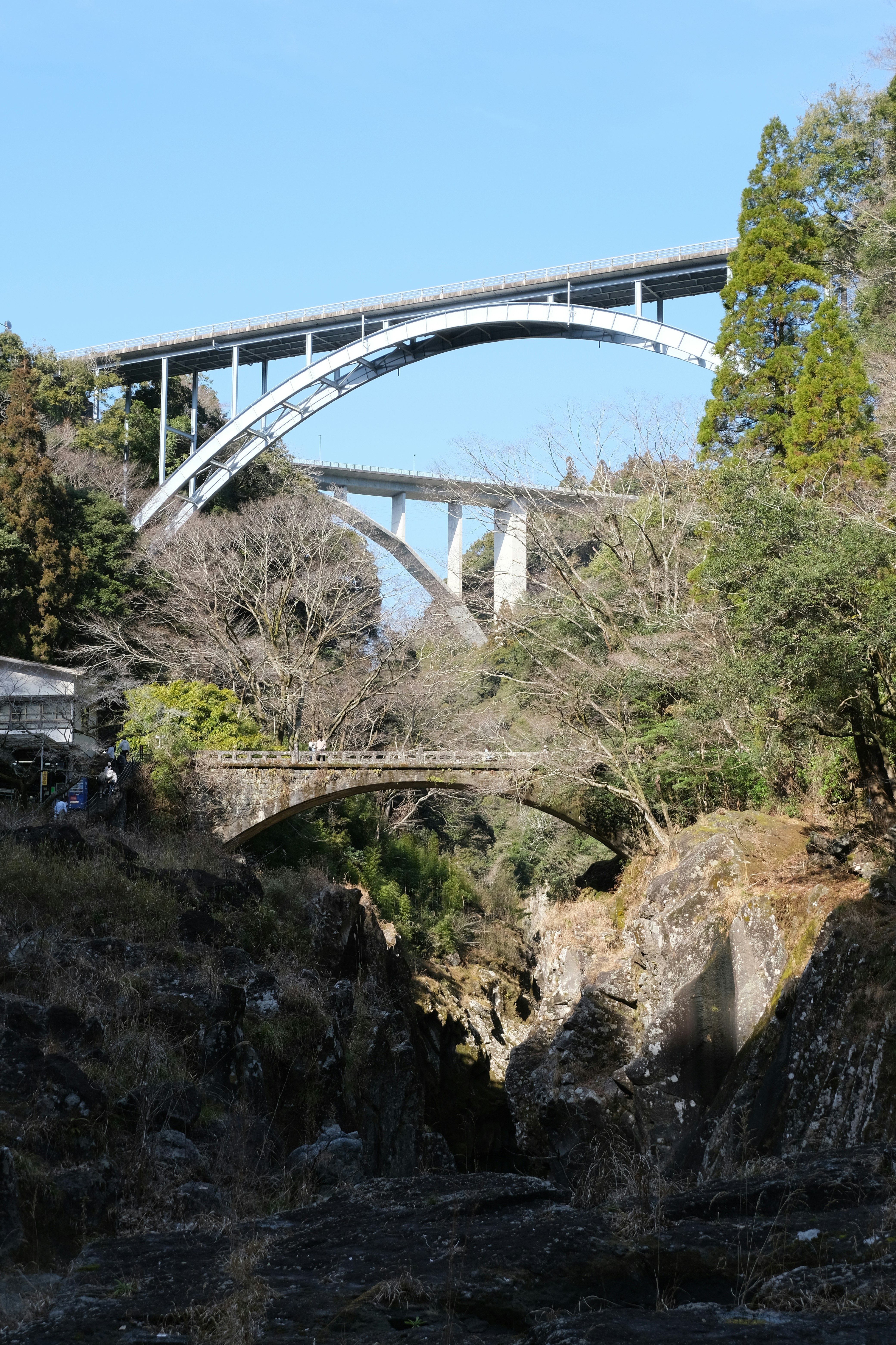 Arched Bridges Crown a Granite Gorge