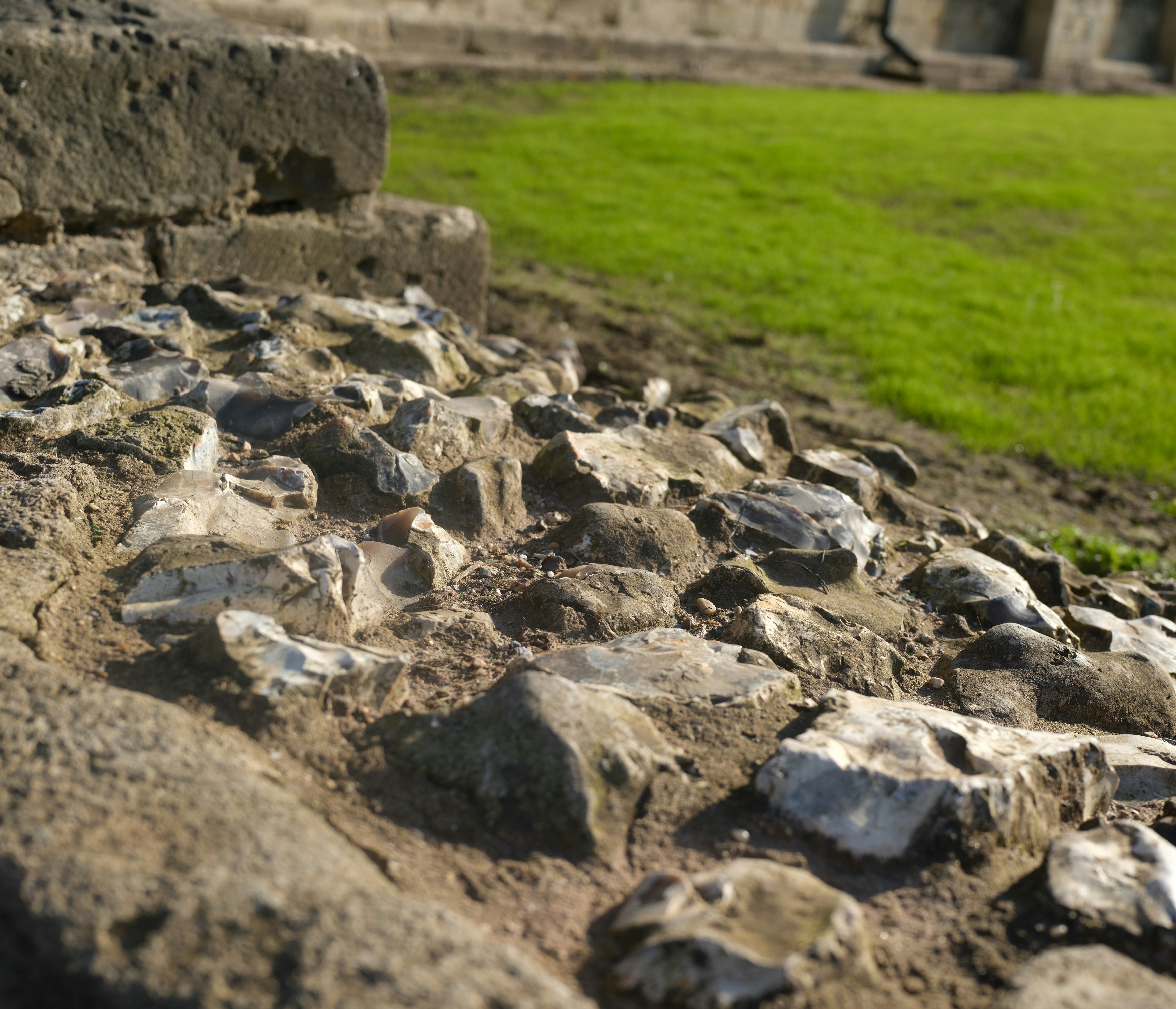 Stone Corridors: A Ground-Level Walk Along Weathered Cobbles