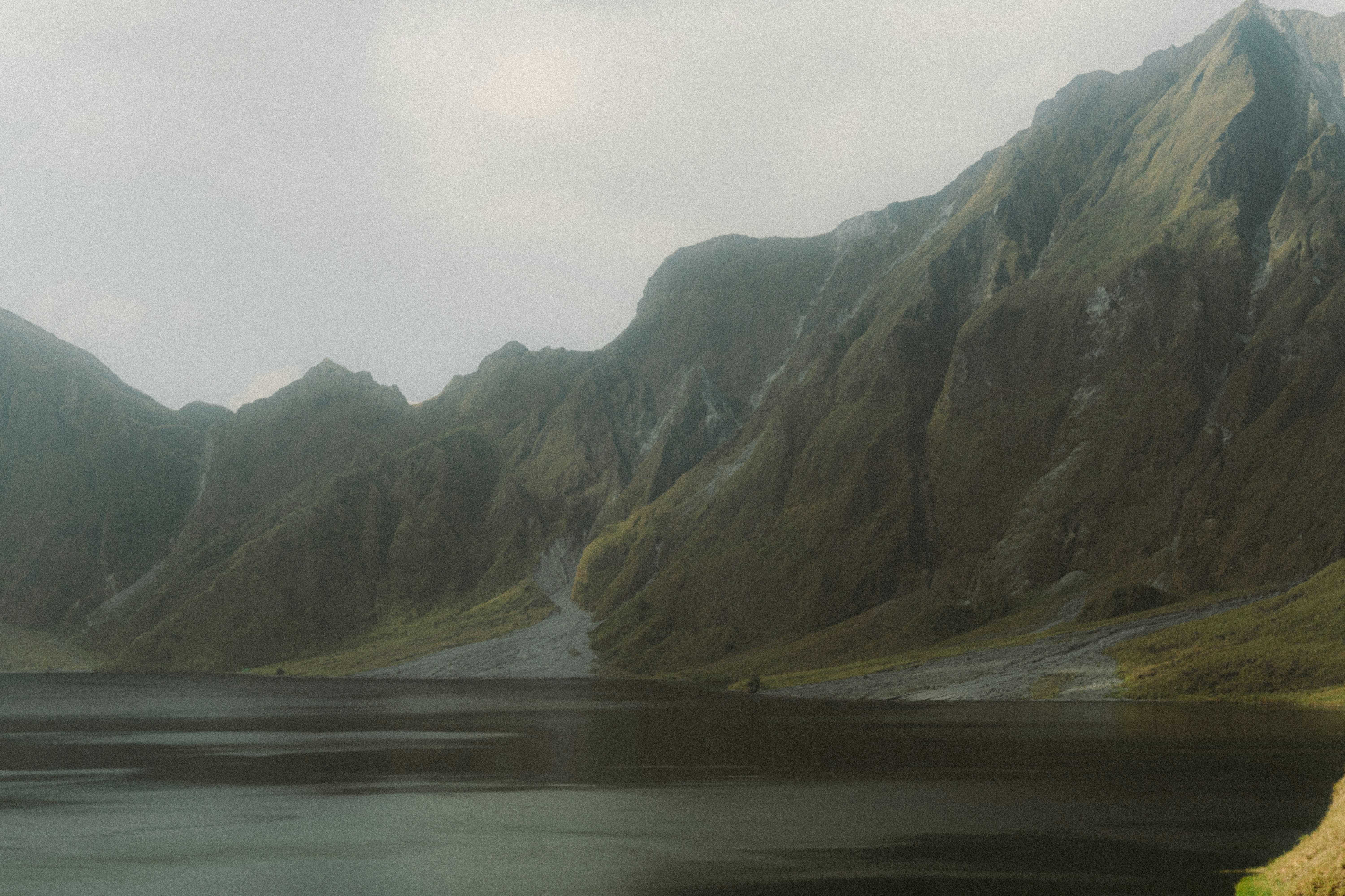 Misty Ridge Over Lake: A Quiet Valley at Dusk