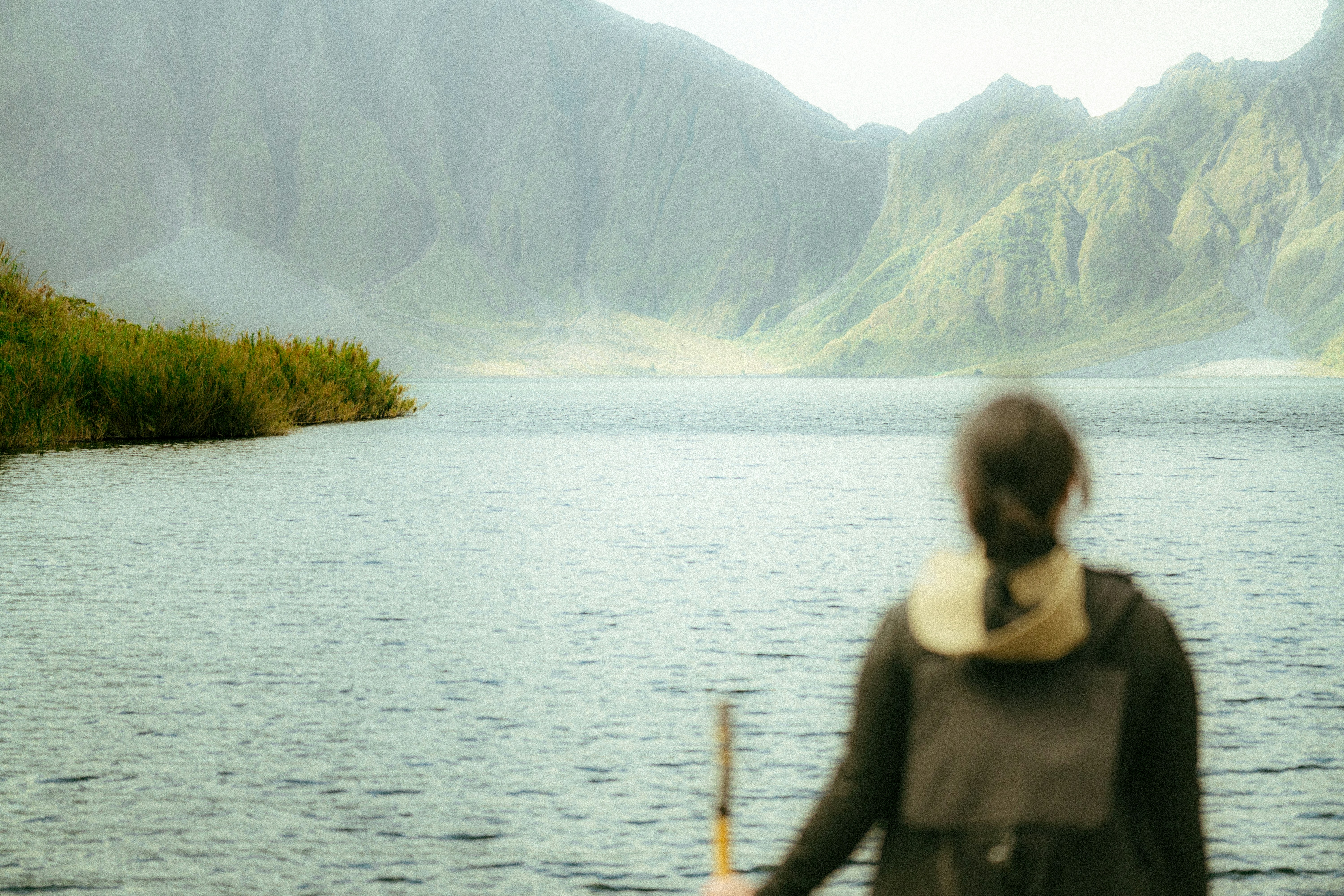 Blurry Voyager at the Edge of a Fjord