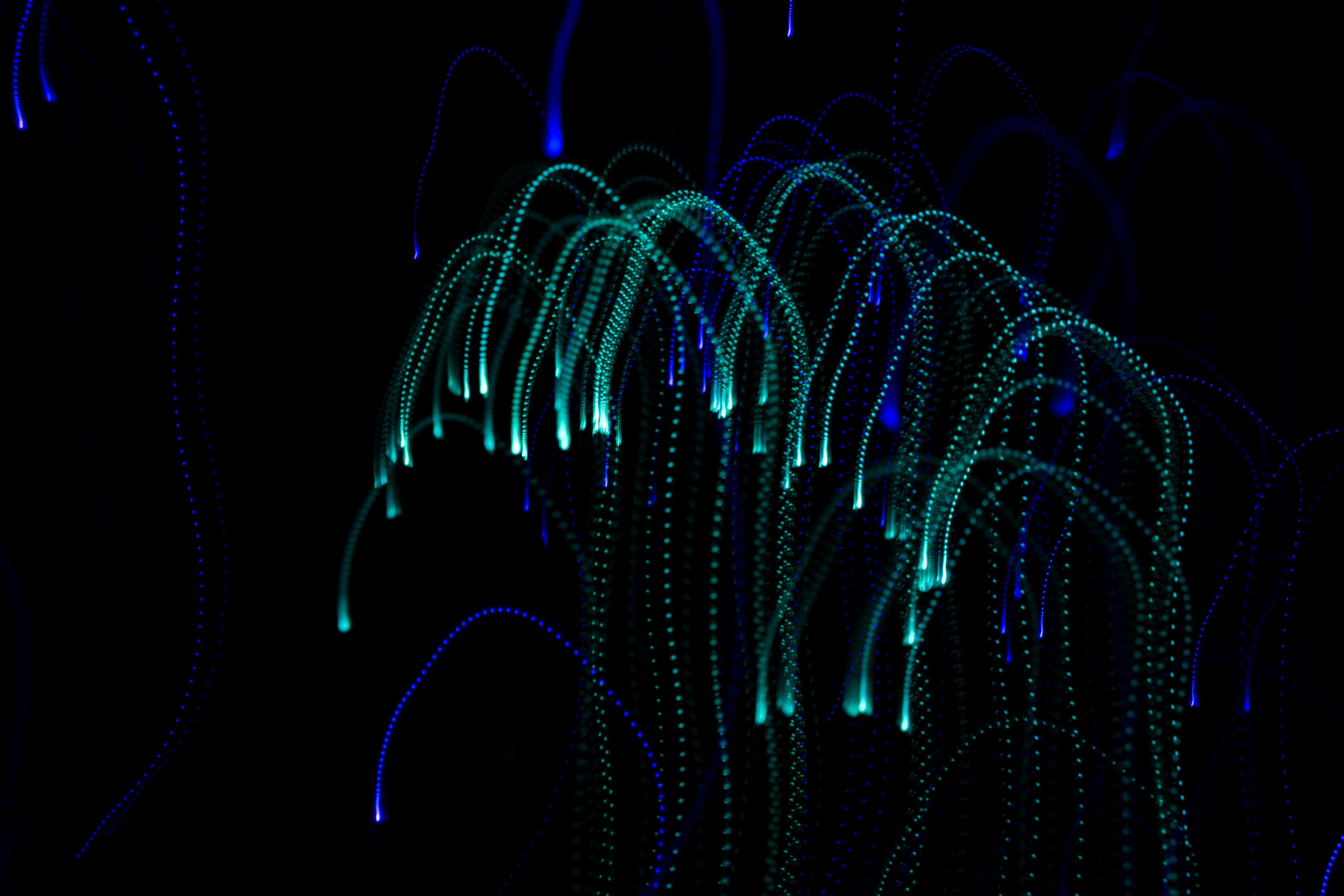 Neon Threads: A Dance of Datastream Arcs