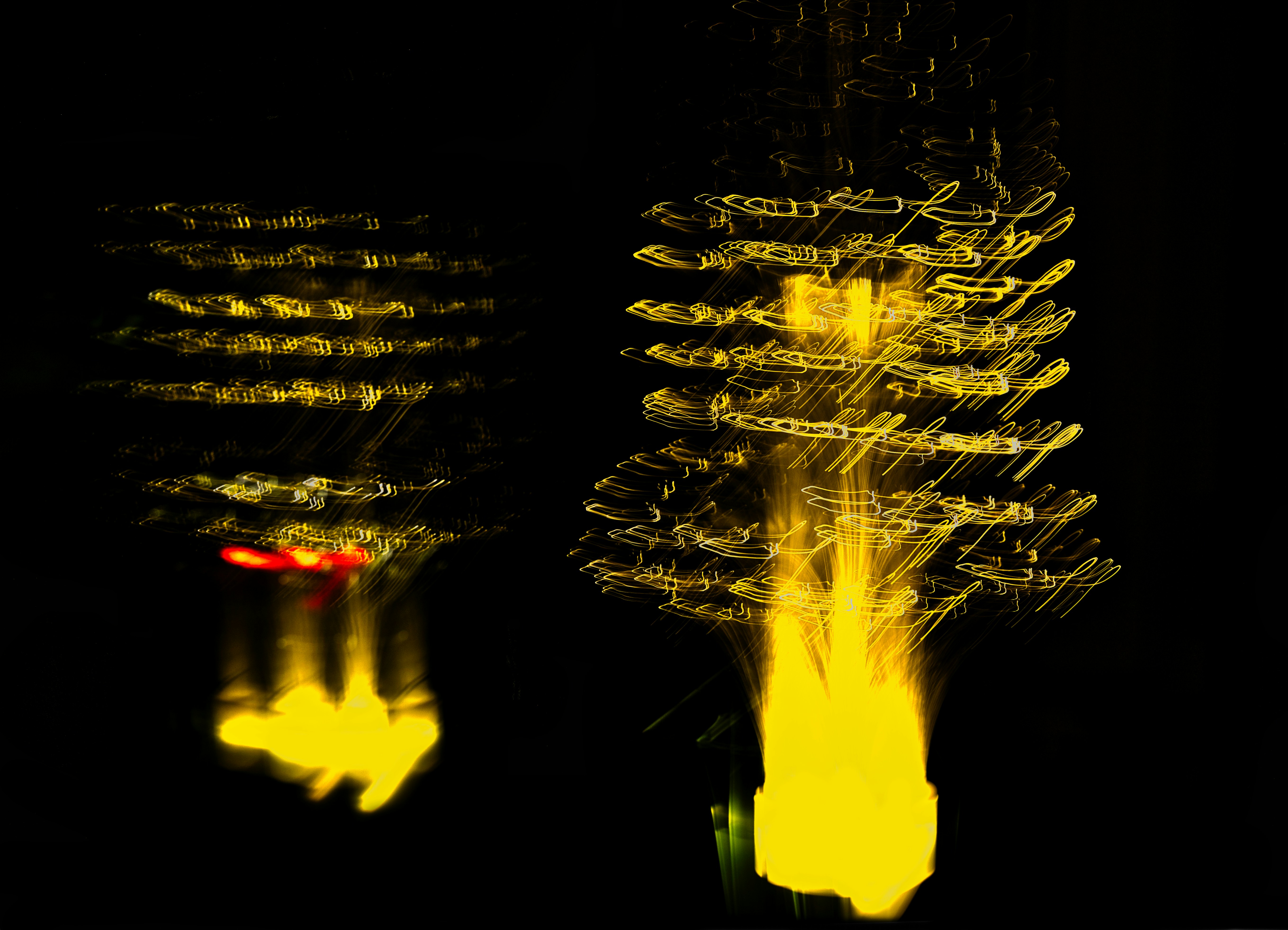 Blurring City Lights: A Neon Cascade in Night Motion