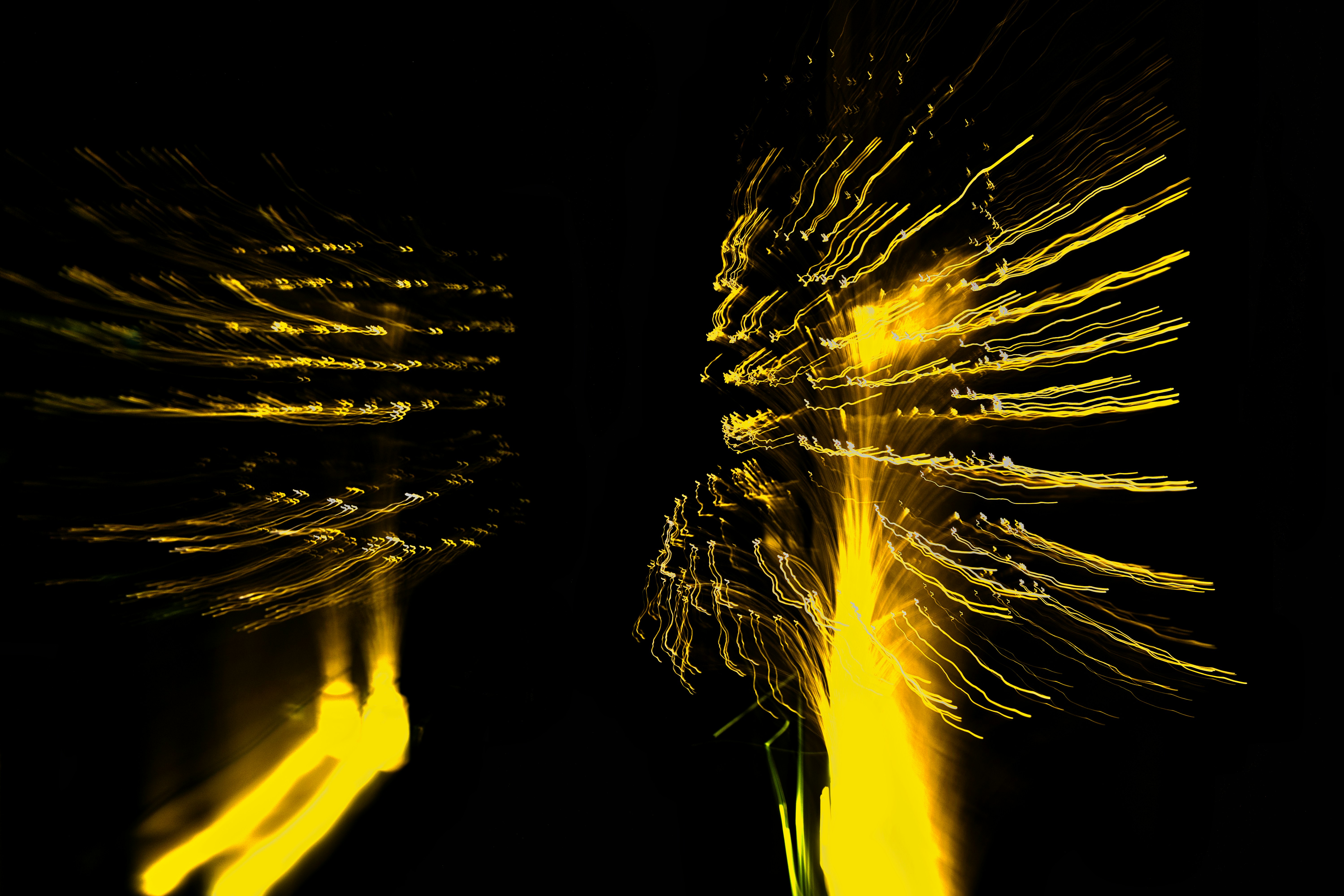 Streaks of Neon Echoes in a Dark Void