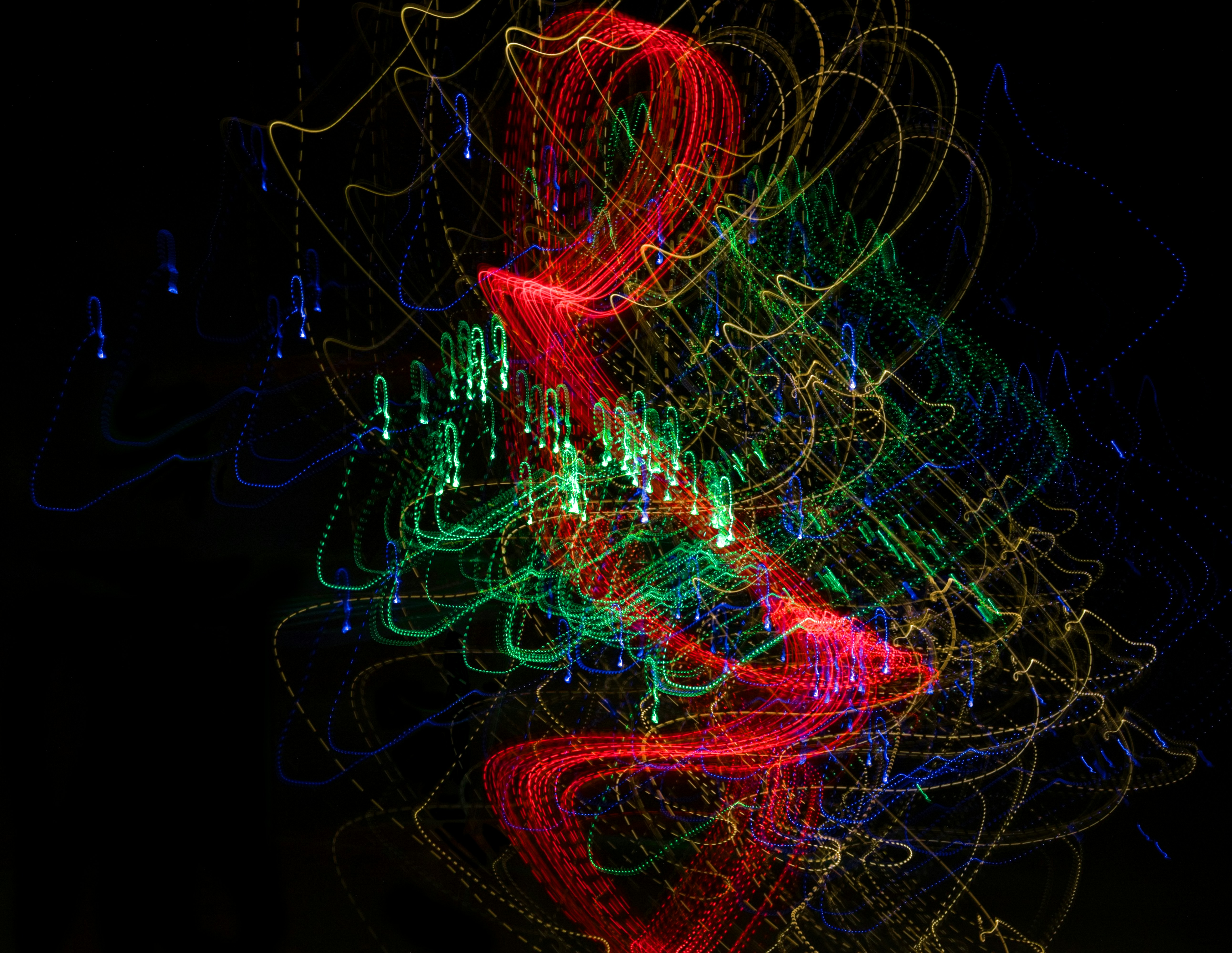 Neon Serpent: A Trail of City Lights in Motion
