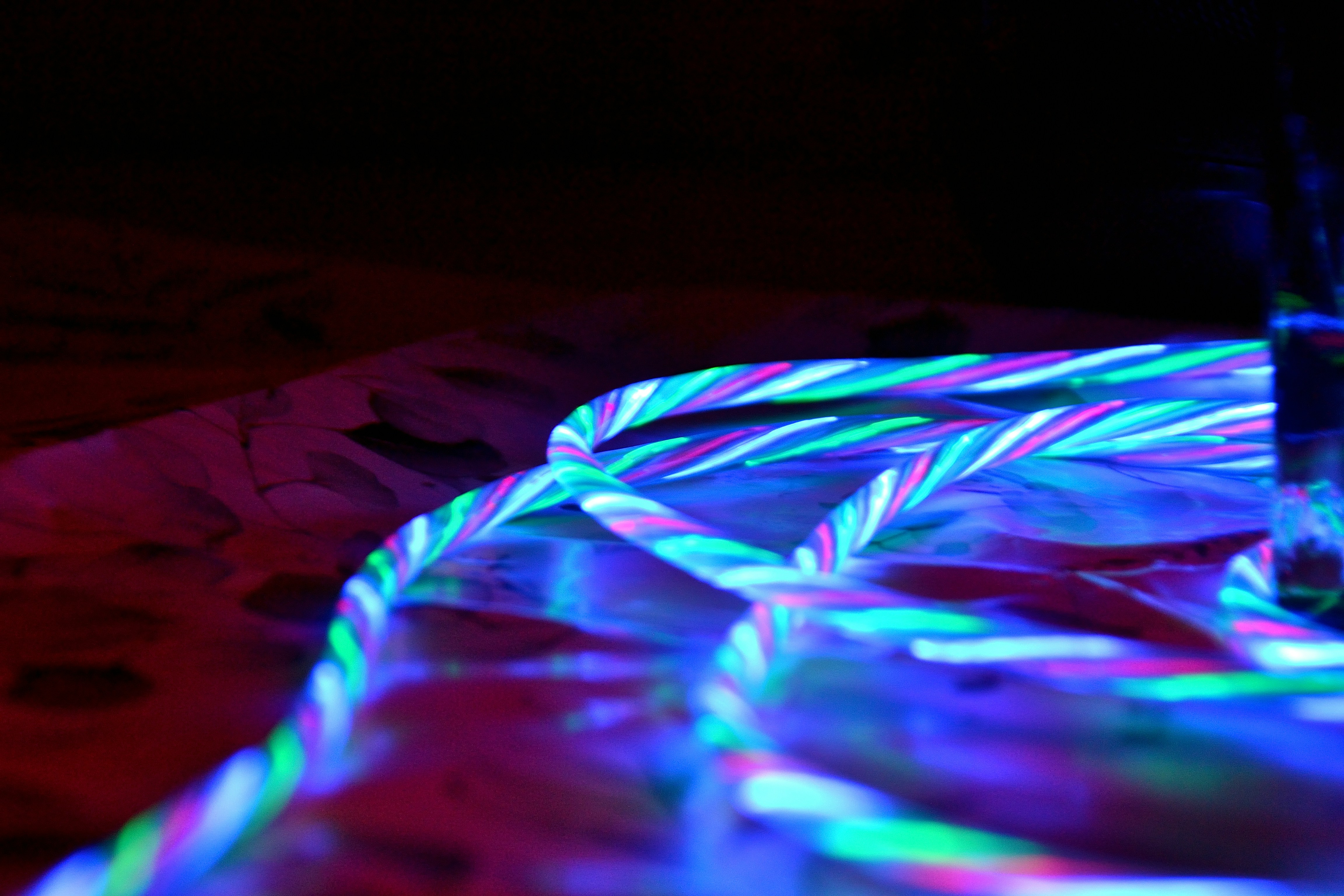 Neon Helix: A Close-Up of Circumference and Color