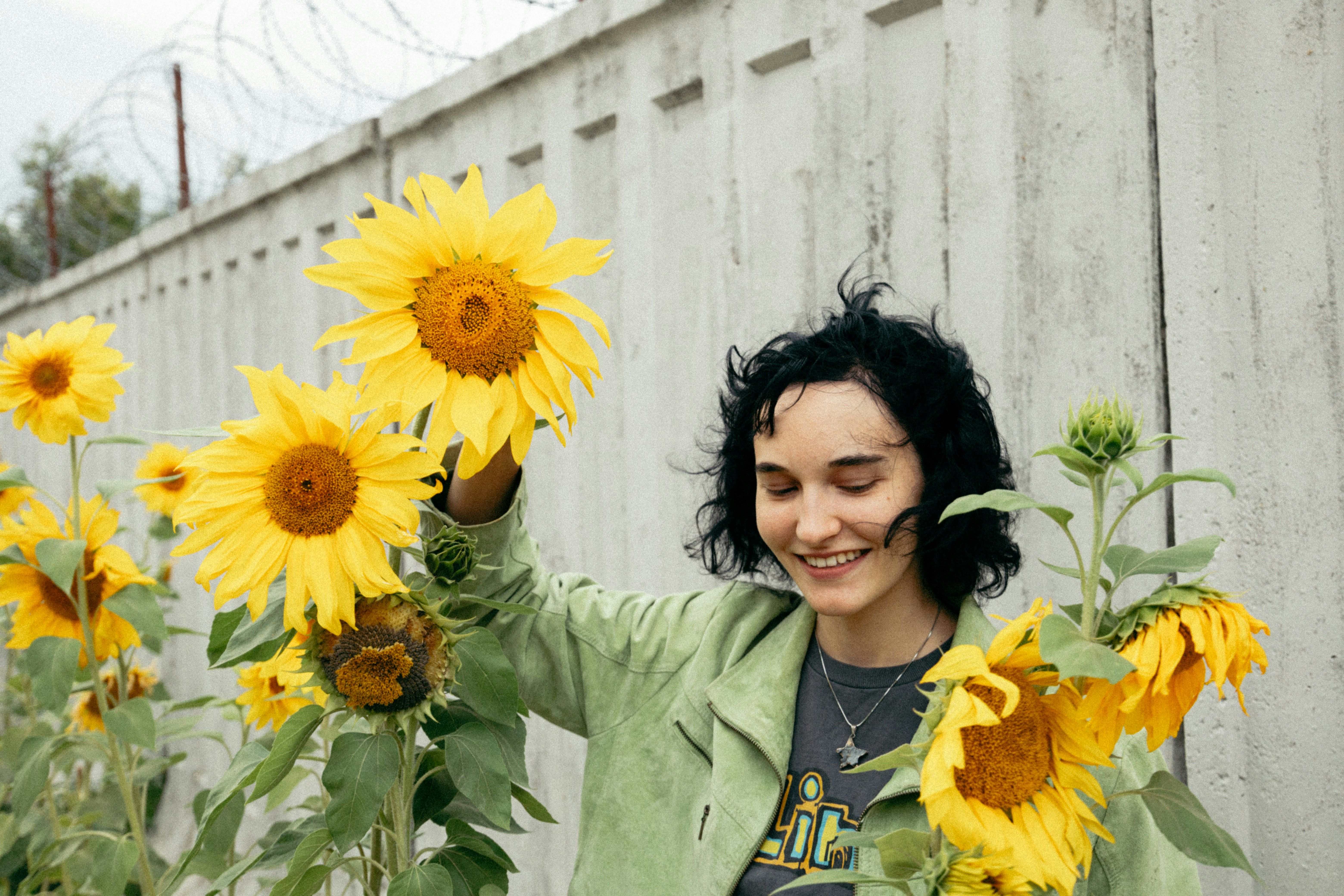 Sunflowers and Smile: A Moment of Quiet Confidence