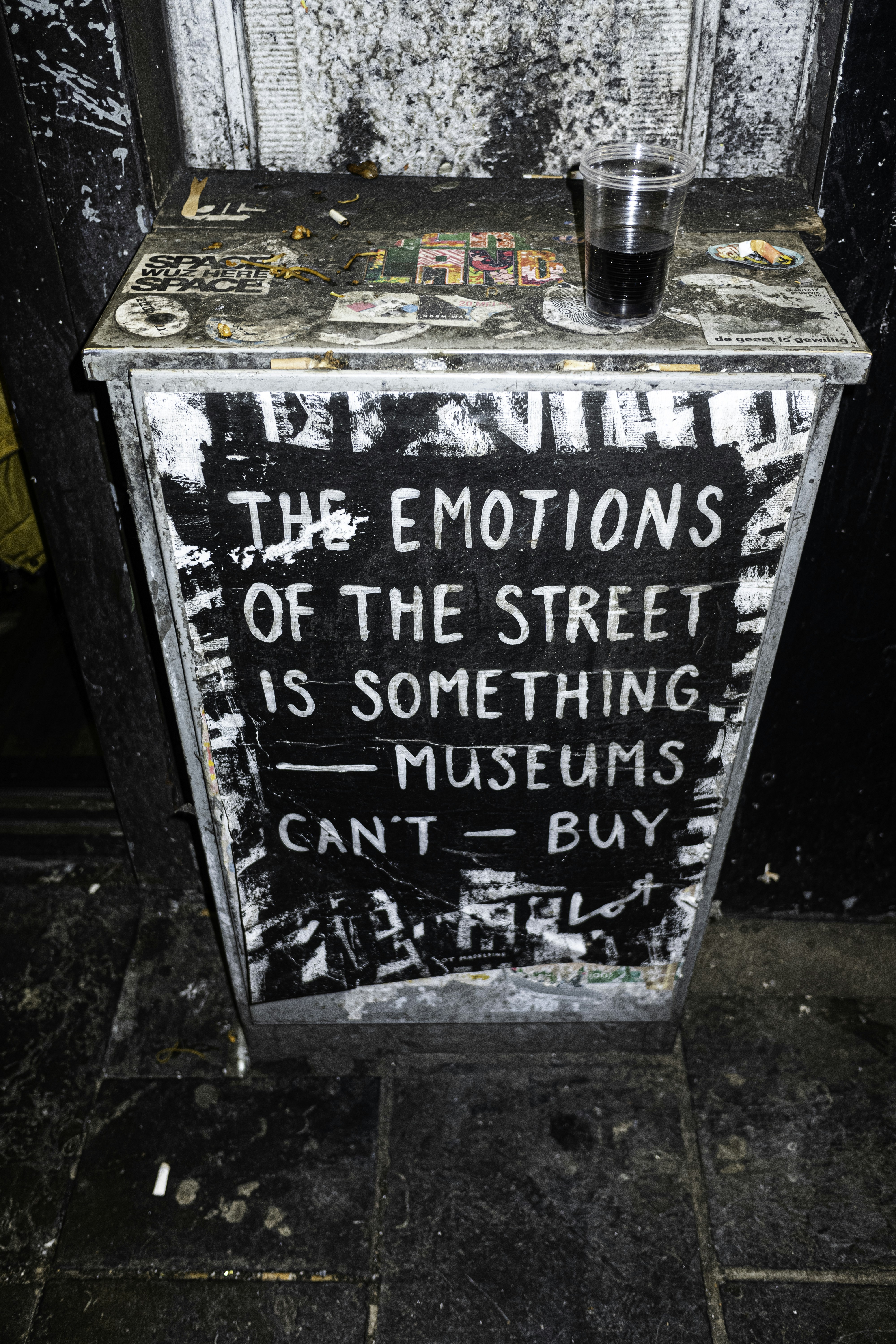 Chalkboard Sermon on the Sidewalk: Emotions, Street Art, and Nightfall